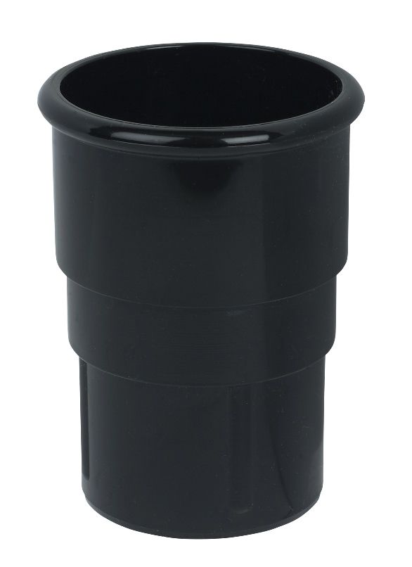 FloPlast Miniflo Black Round Gutter socket (L)59mm (Dia)50mm | Tradepoint