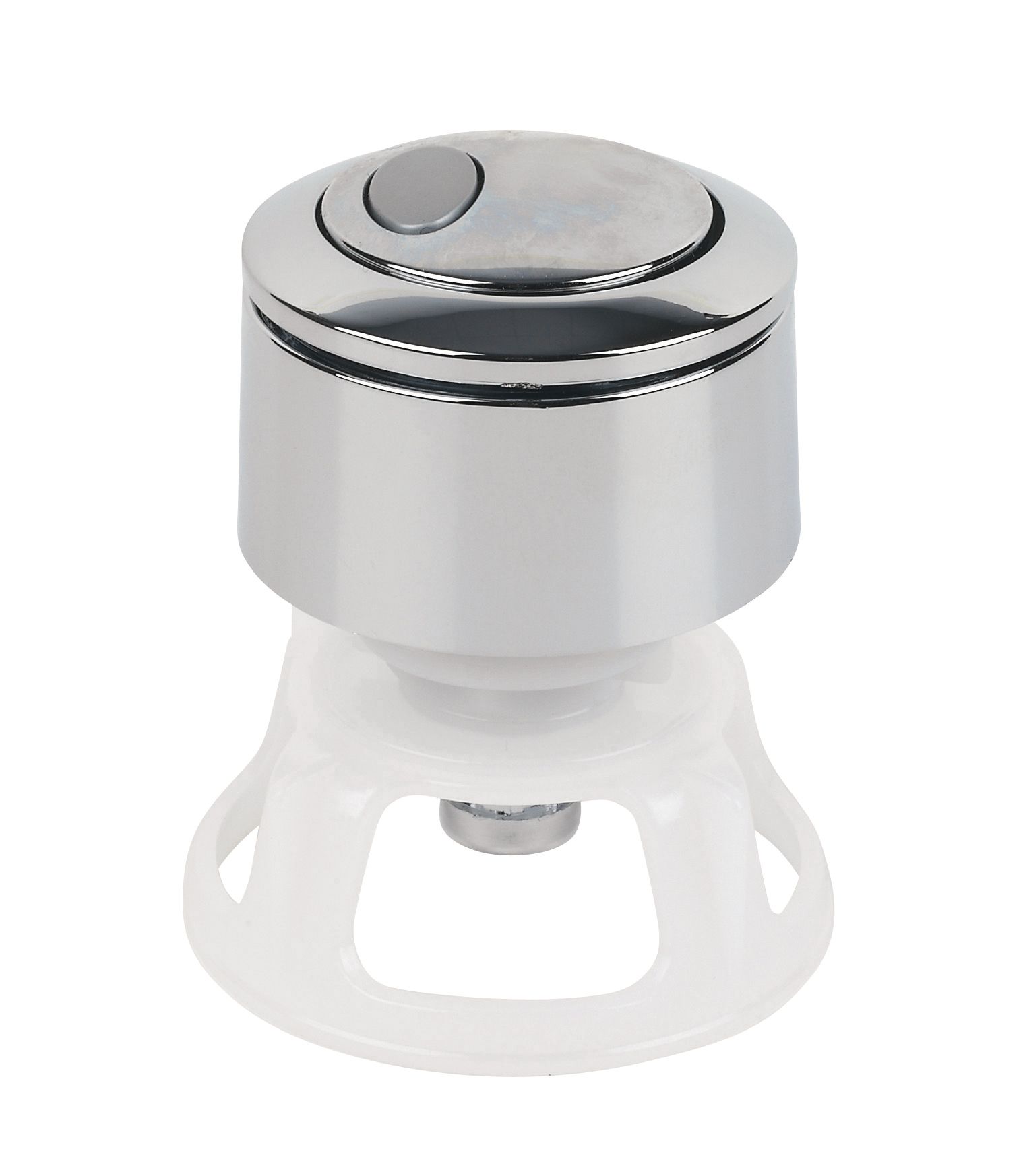 Fluidmaster Chrome effect Plastic Dual Flush button