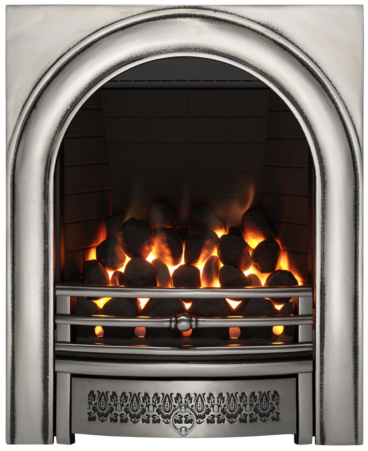 Focal Point Arch Chrome effect Remote controlled Gas Fire