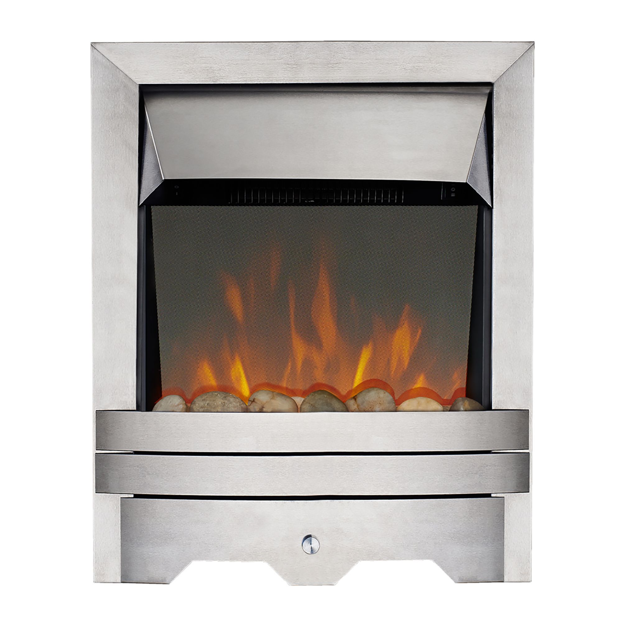 Focal Point Lulworth Reflections 2kW Brushed metal effect Electric Fire ...