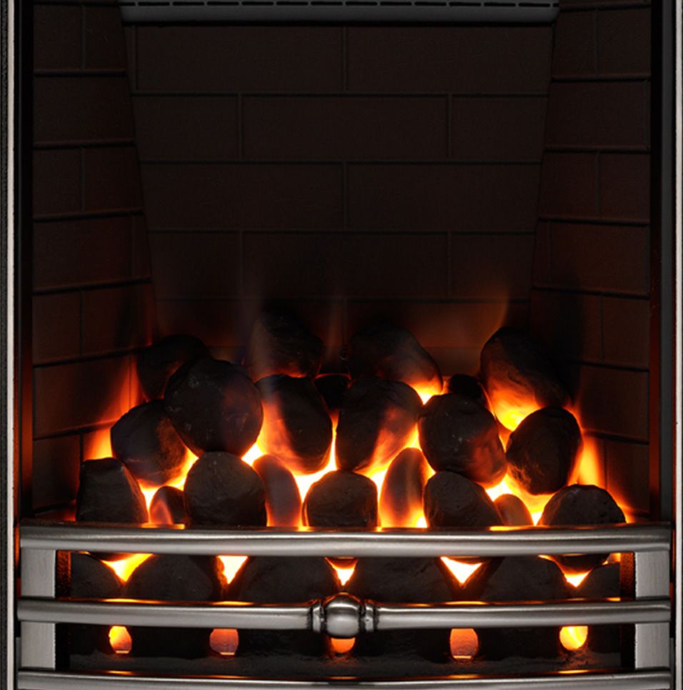 Focal Point Soho full depth Chrome effect Remote controlled 3.75kW Gas Fire