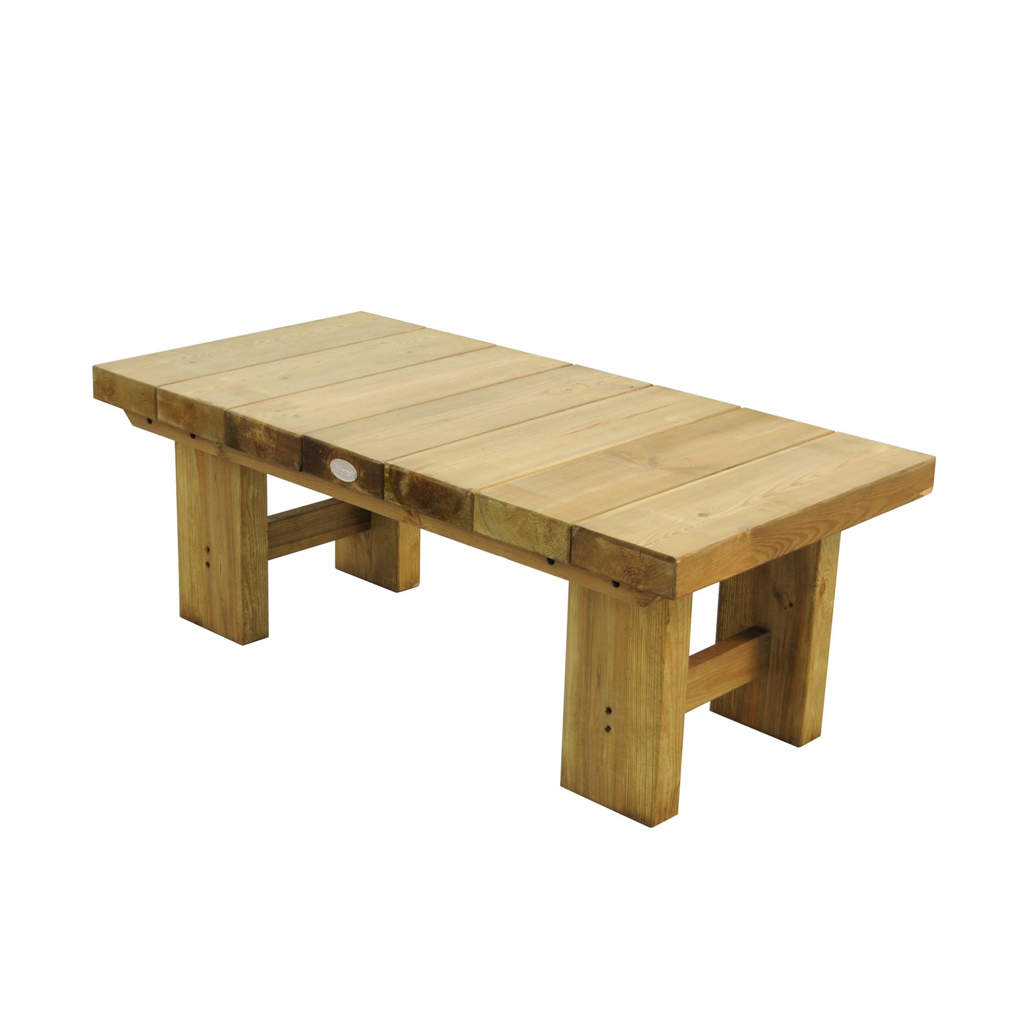 Forest Garden Low sleeper natural timber Wooden Table | Tradepoint