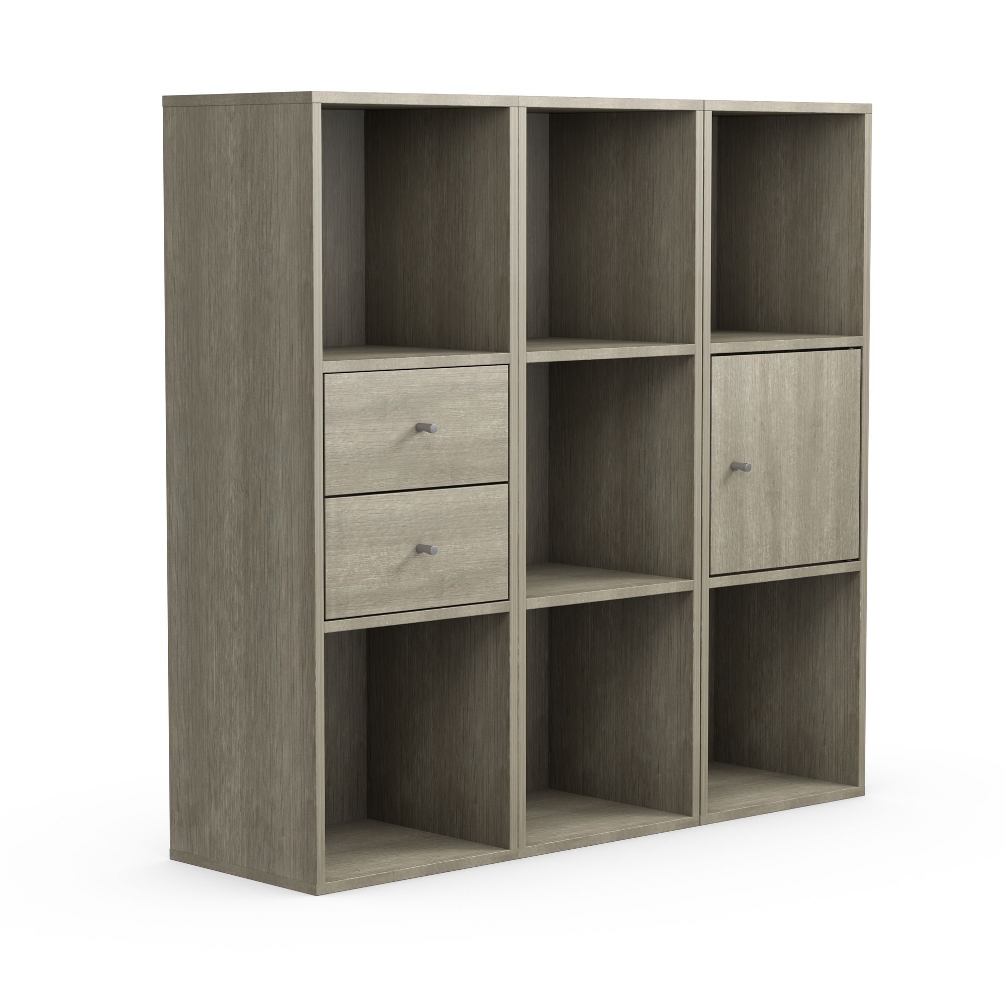 Grey and oak storage unit store