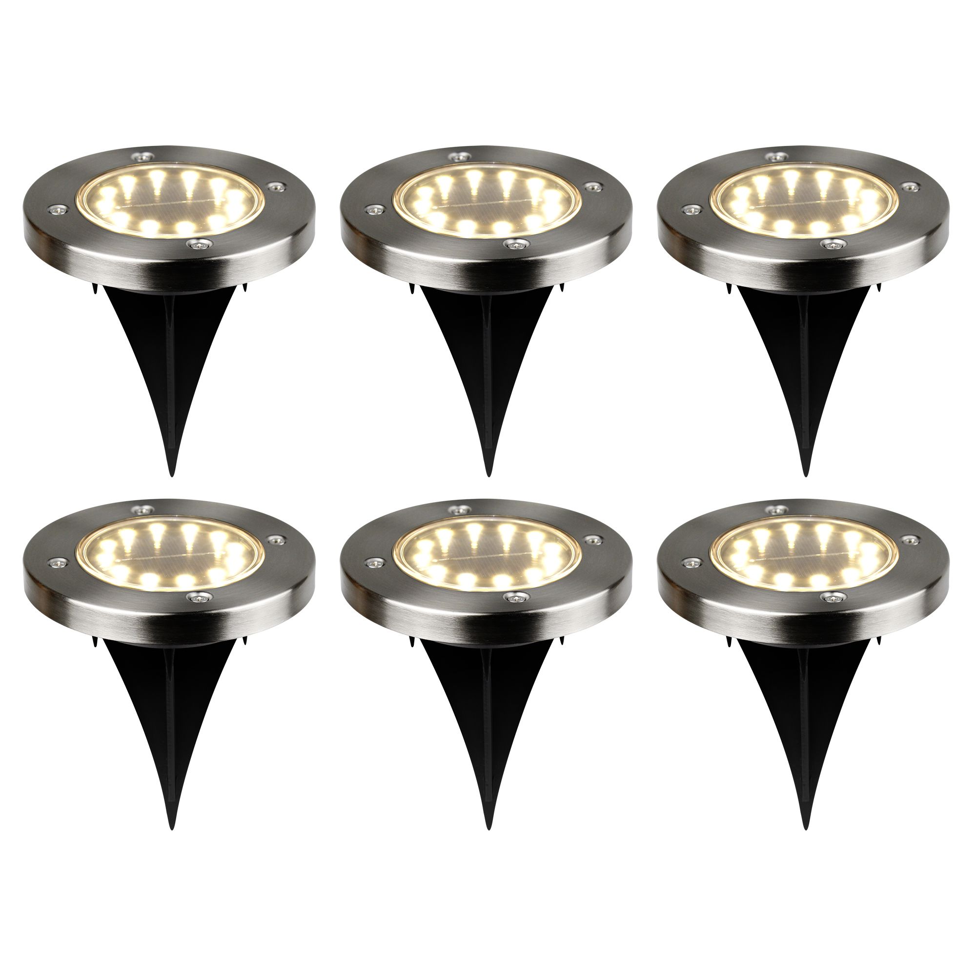 Gavea Stainless steel effect Solar-powered Integrated LED Outdoor ...