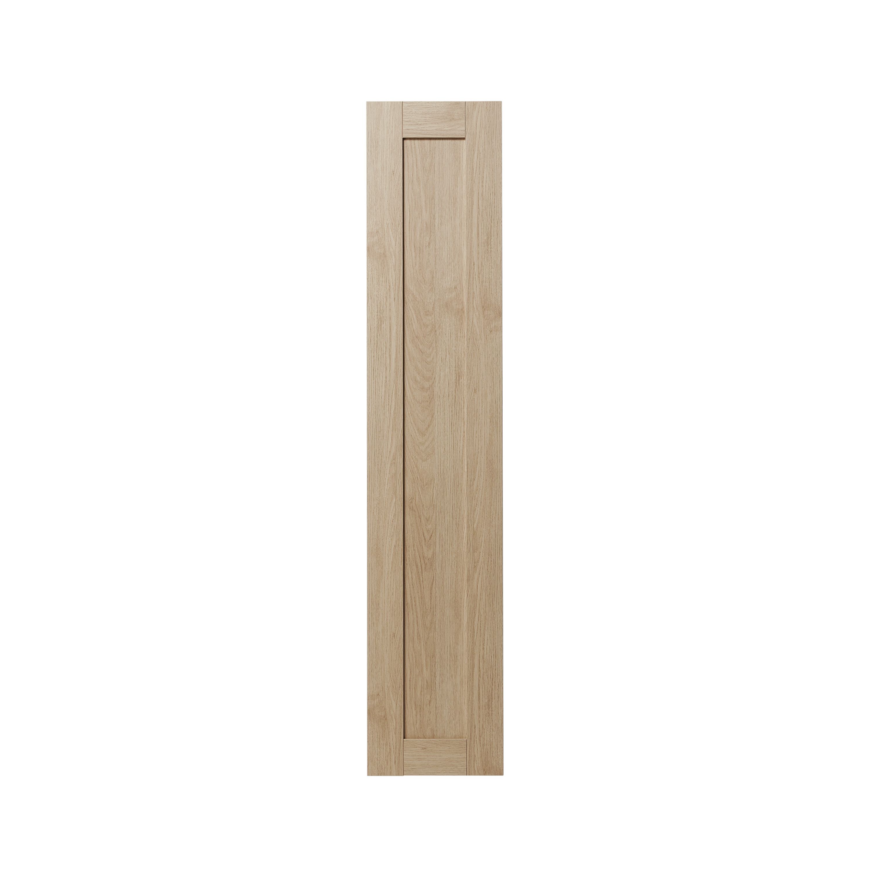 GoodHome Alpinia Oak effect shaker Tall larder Cabinet door W 300mm H 1467mm T 18mm