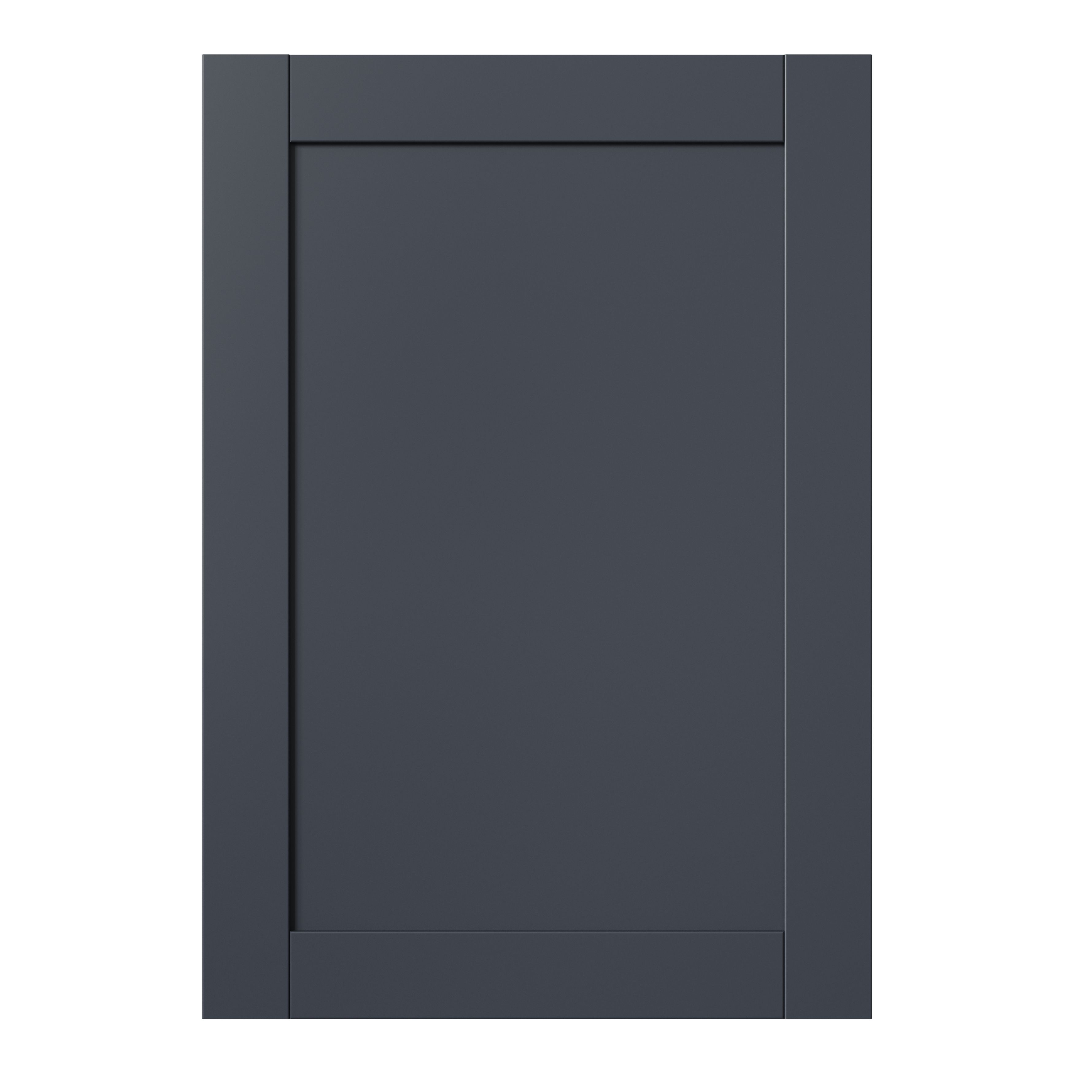GoodHome Ashmead Matt midnight blue Shaker Highline Cabinet door (W ...
