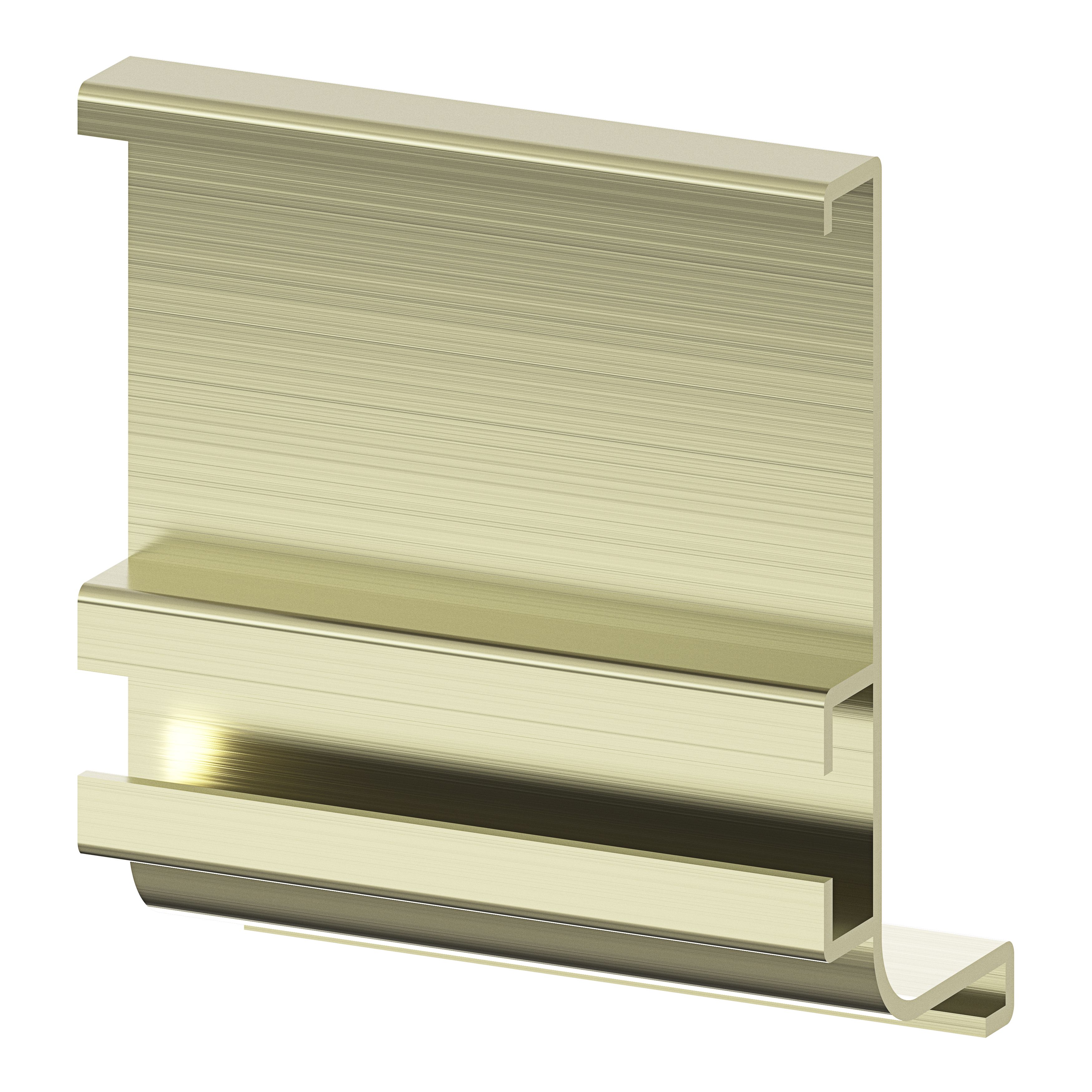 GoodHome Caraway Innovo Handleless Brushed brass effect Under worktop ...