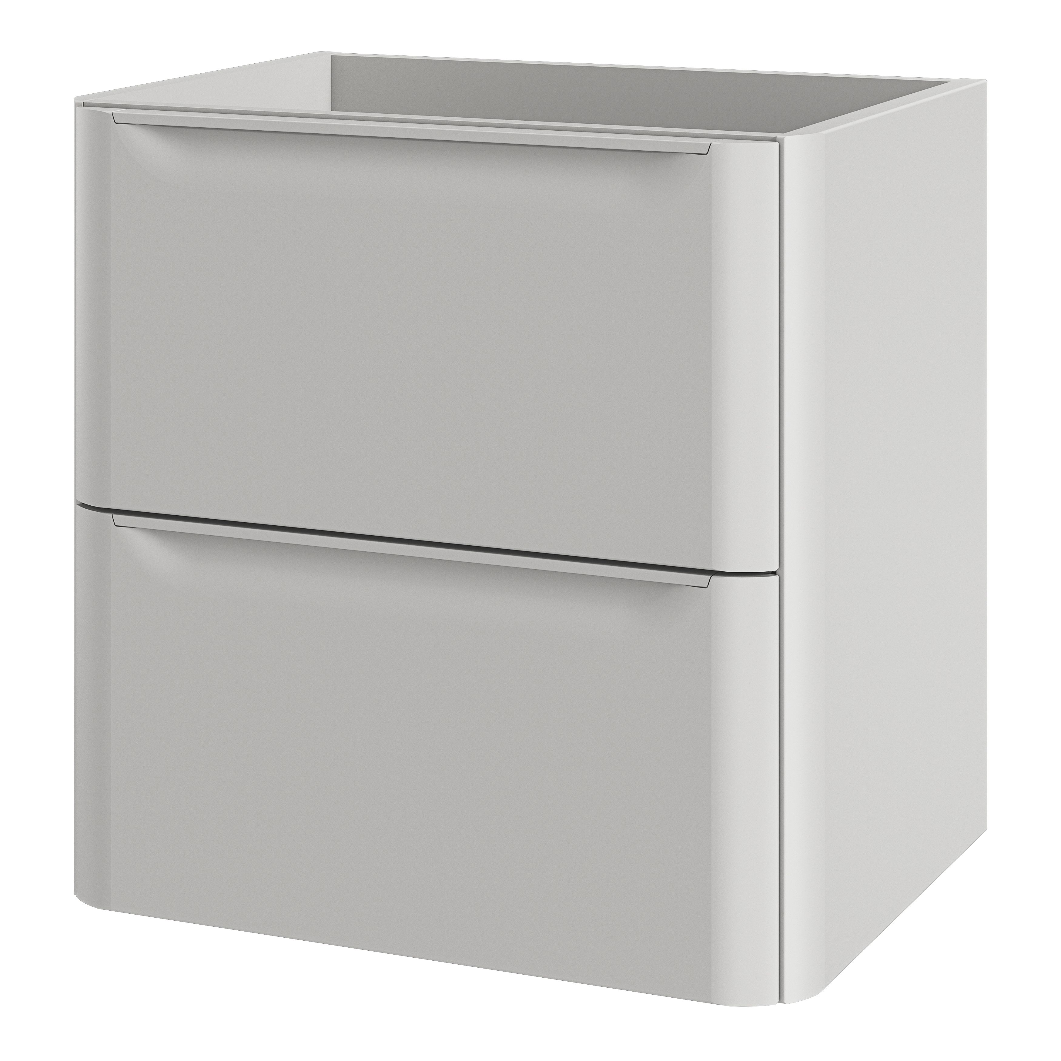 GoodHome Nevado Standard Matt Grey Wall-mounted Bathroom Vanity unit (H ...