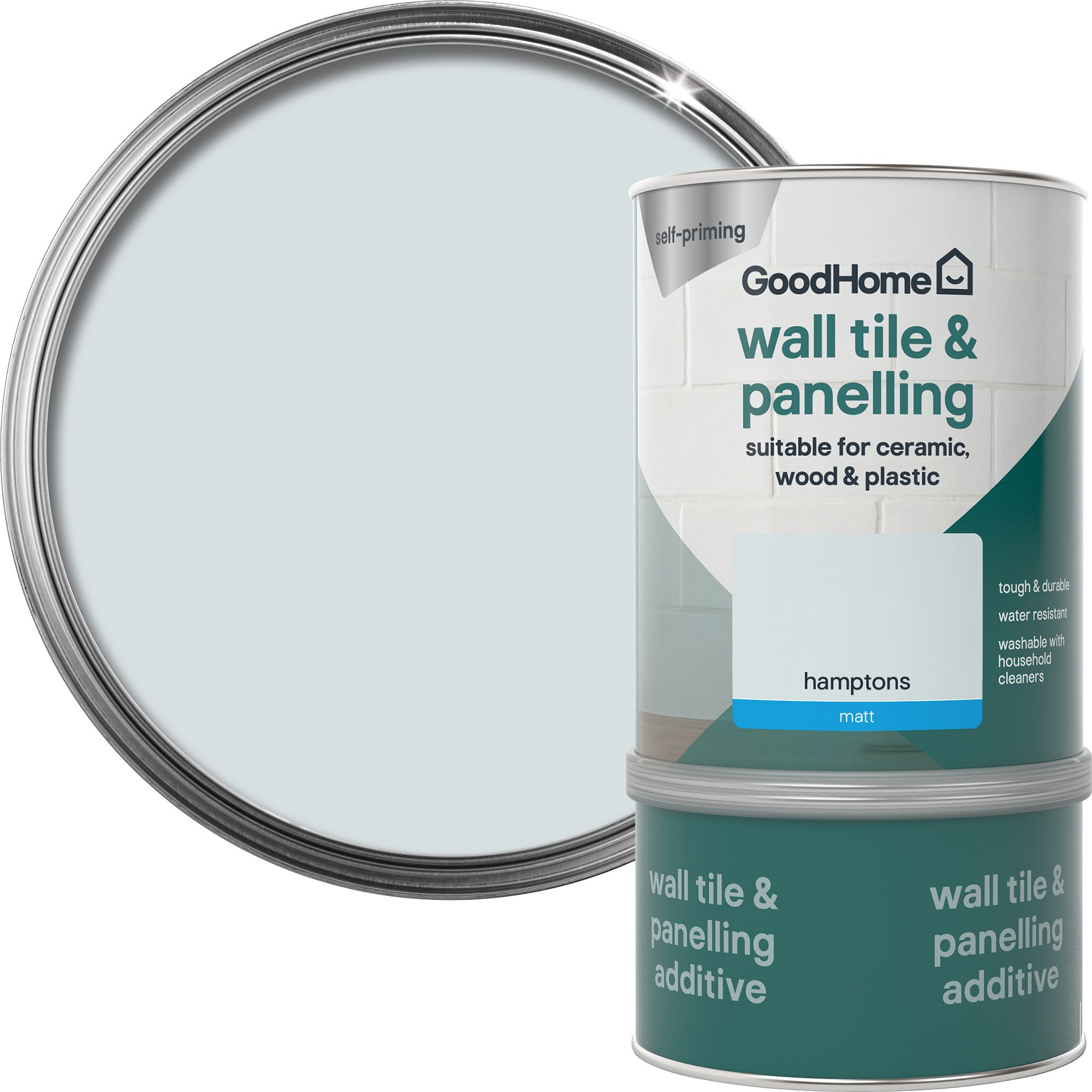 GoodHome Renovation Hamptons Matt Wall tile & panelling paint, 750ml ...