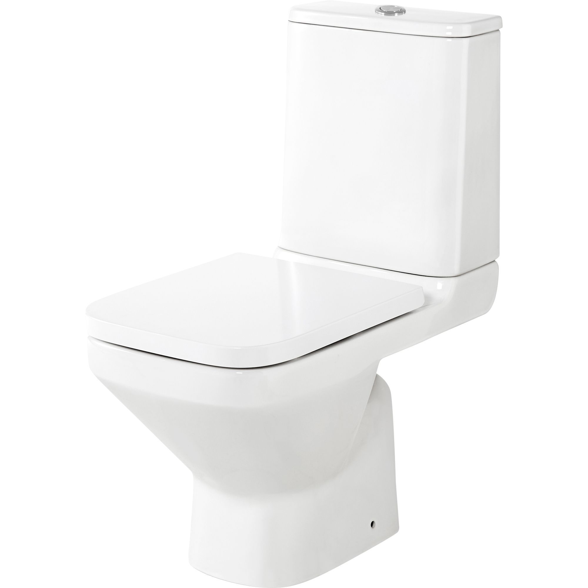 GoodHome Teesta White Close-coupled Toilet & full pedestal basin ...