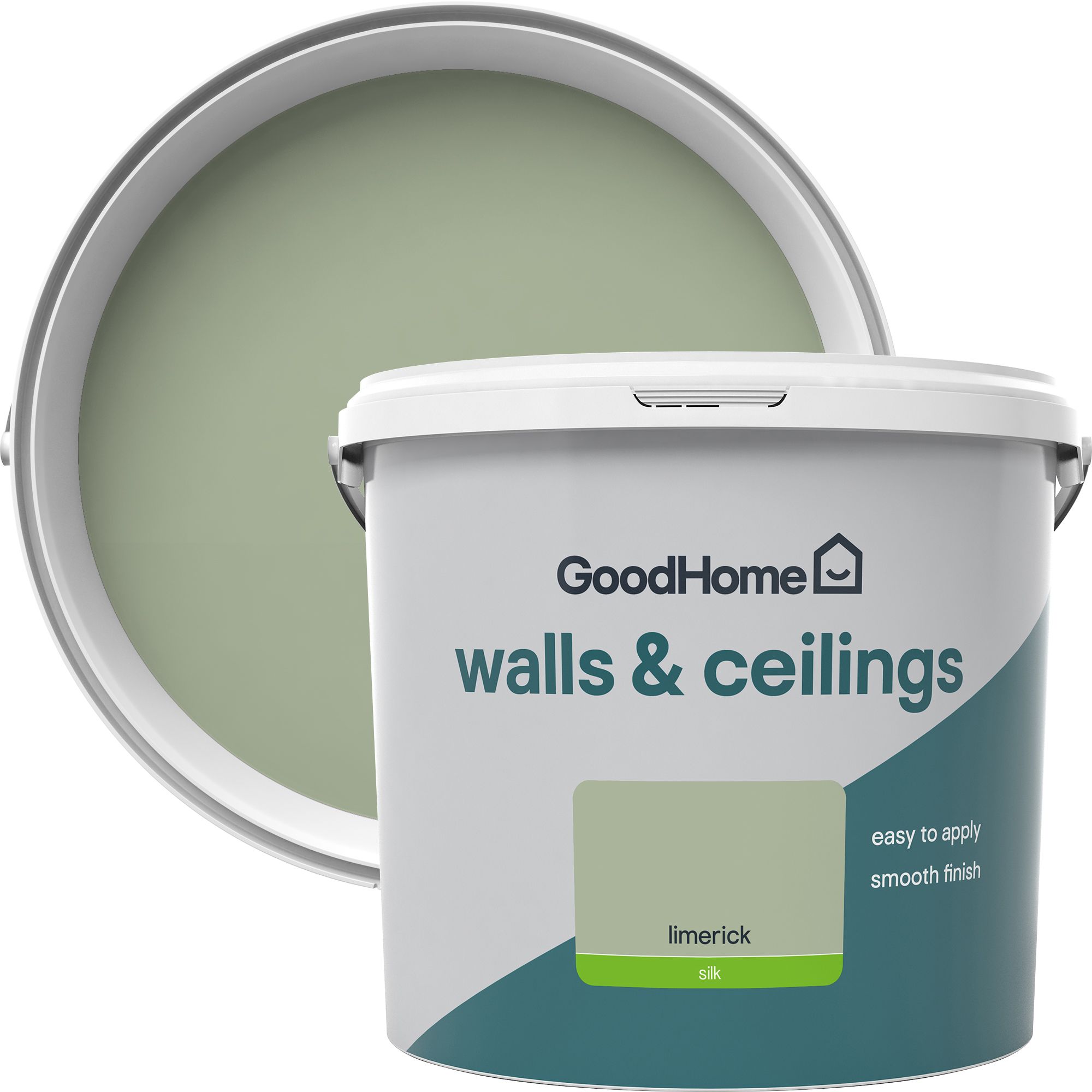 GoodHome Walls & ceilings Limerick Silk Emulsion paint, 5L | Tradepoint