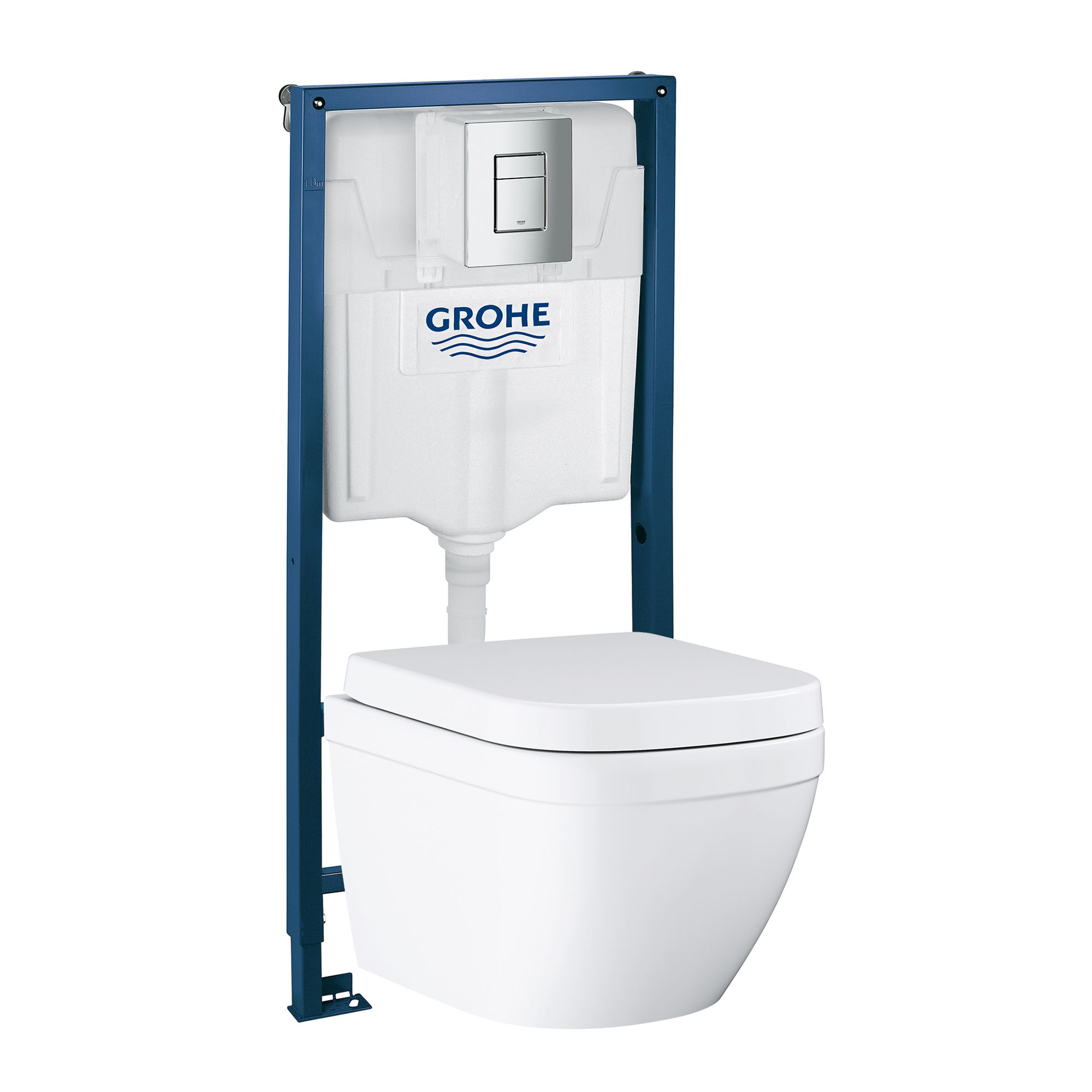 Grohe Euro Contemporary Wall hung Rimless Standard Toilet & cistern ...