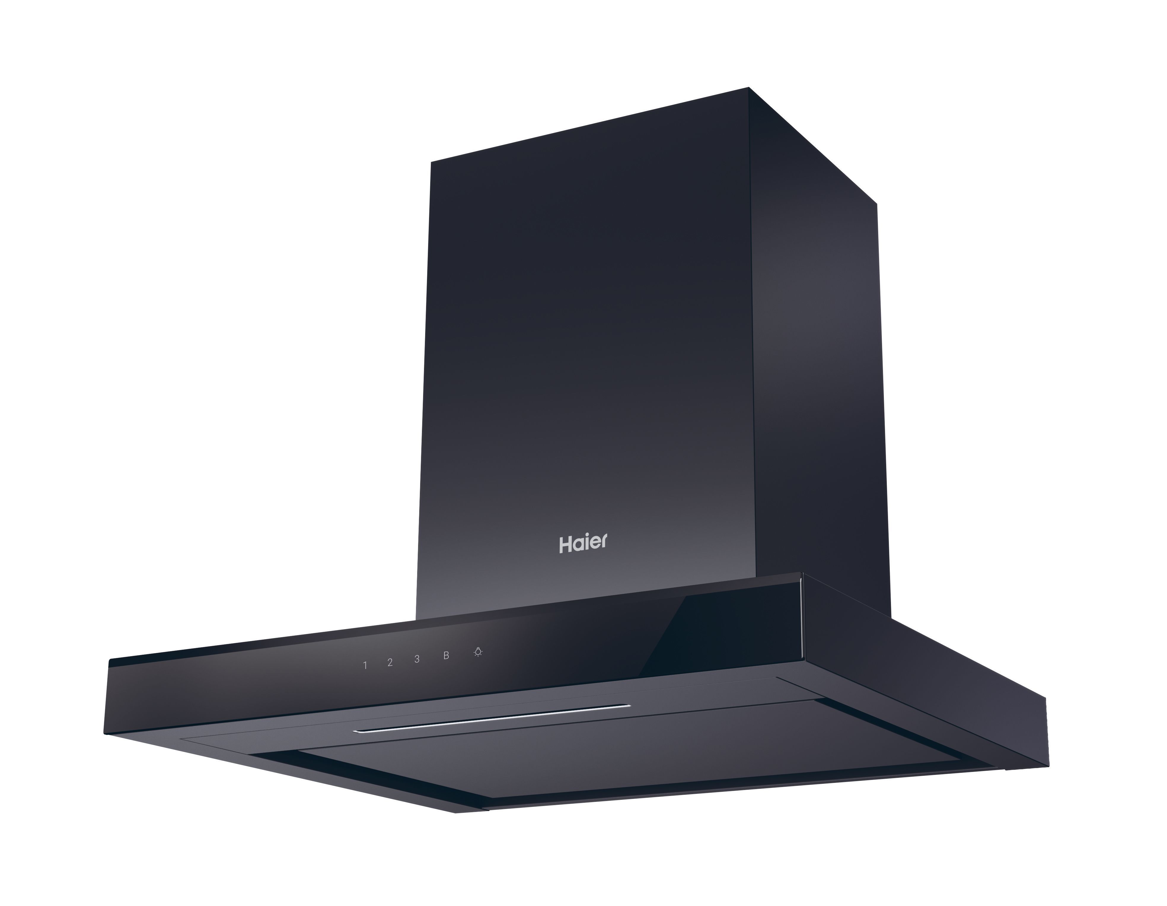 Haier HATS6CBS4B Metal Chimney Cooker hood (W)60cm - Black
