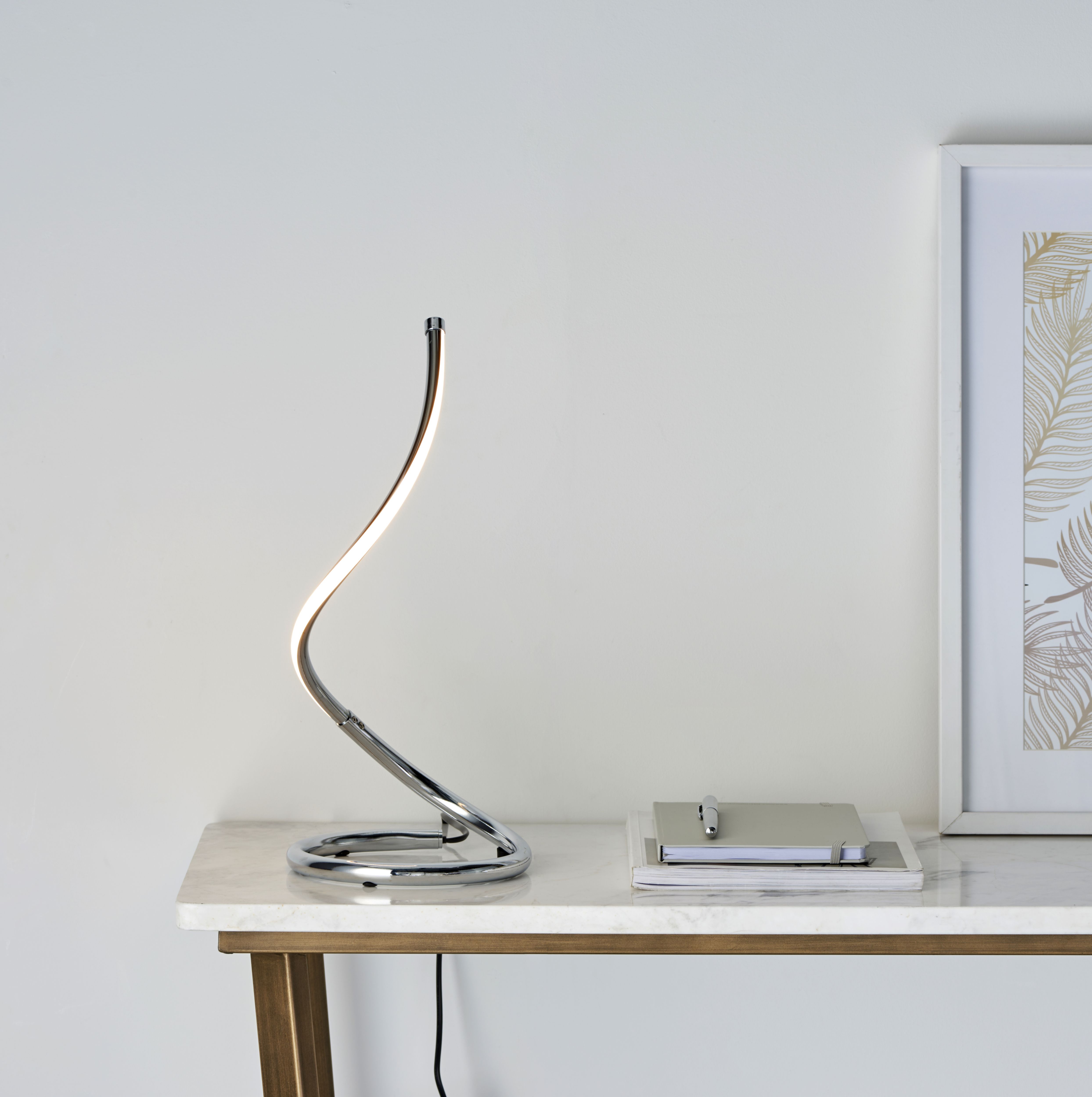Harbour Studio Charmer Polished Chrome effect Table light | Tradepoint