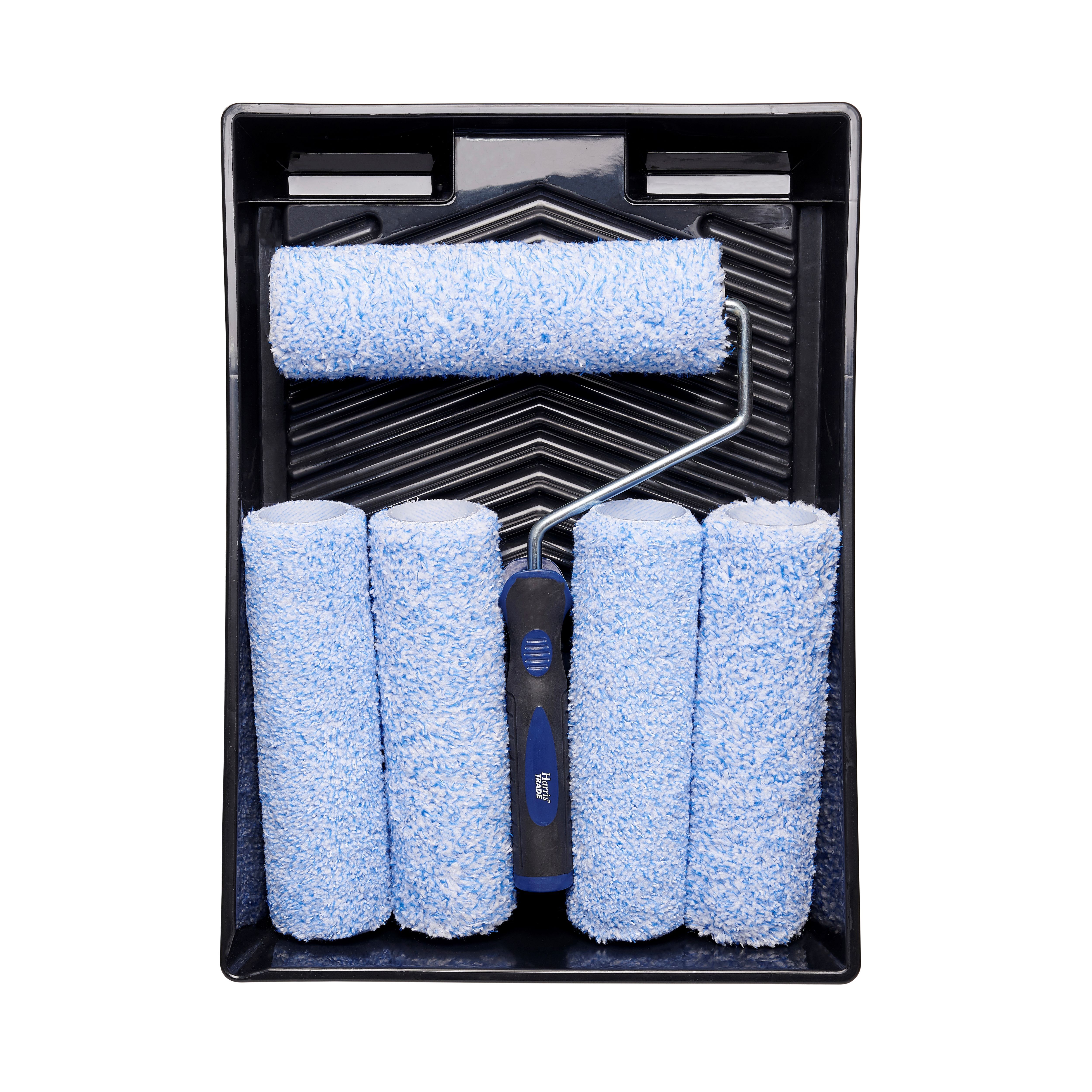 Harris Trade 9" Medium pile Roller frame & sleeve, 7 piece Set