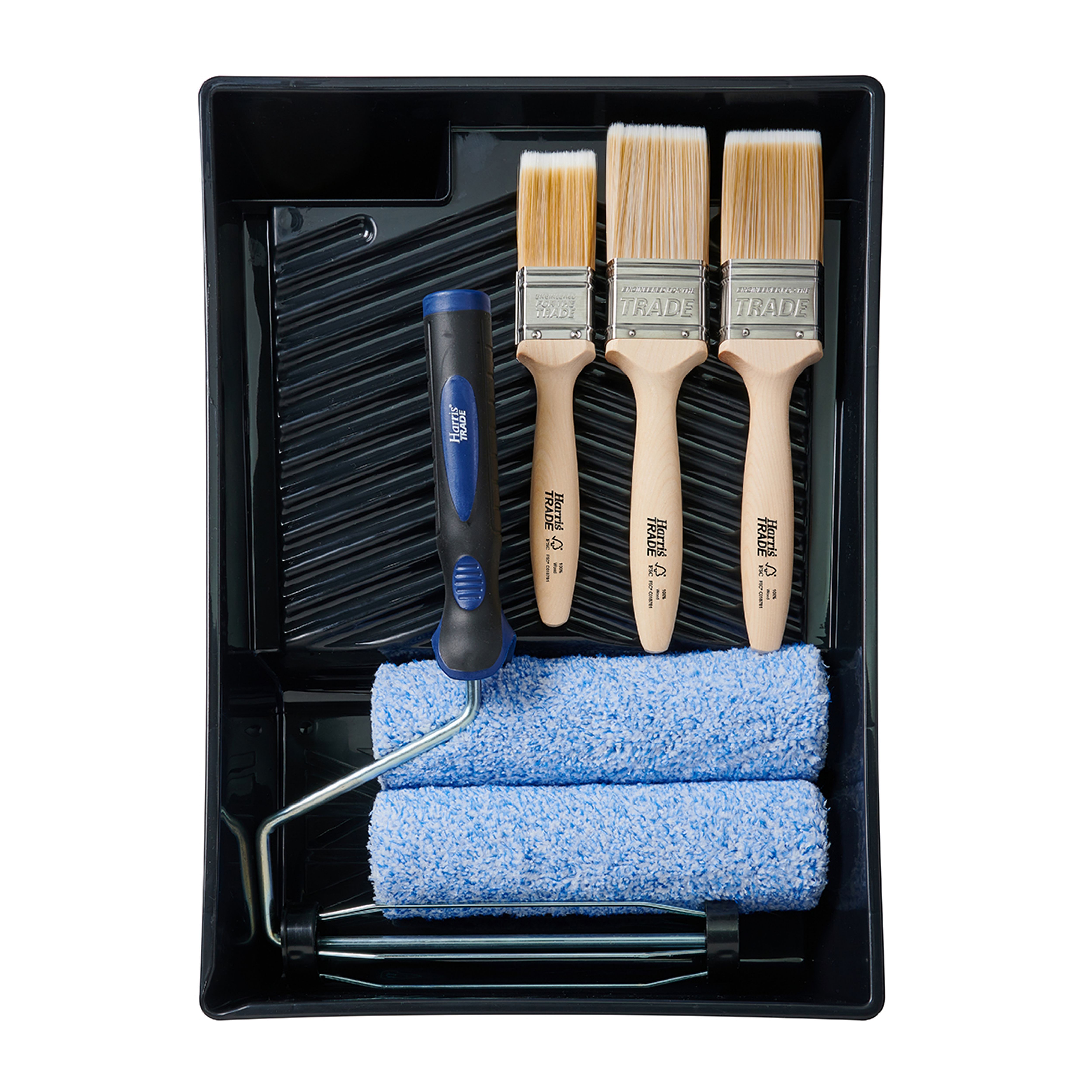 Harris Trade Micropoly 9" Roller & brush set, 7 pieces