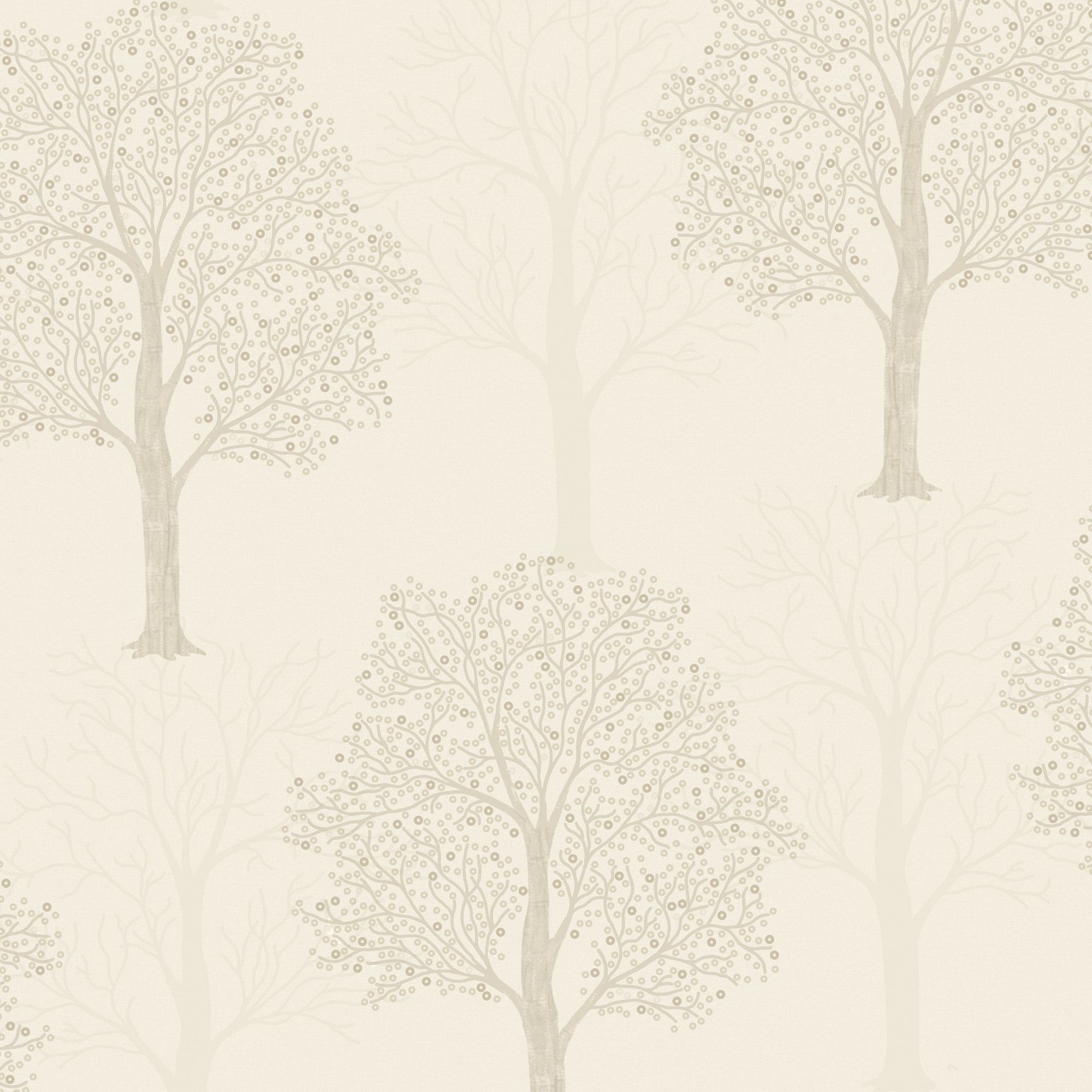 Holden Décor Opus Ornella Cream Tree Embossed Wallpaper | Tradepoint