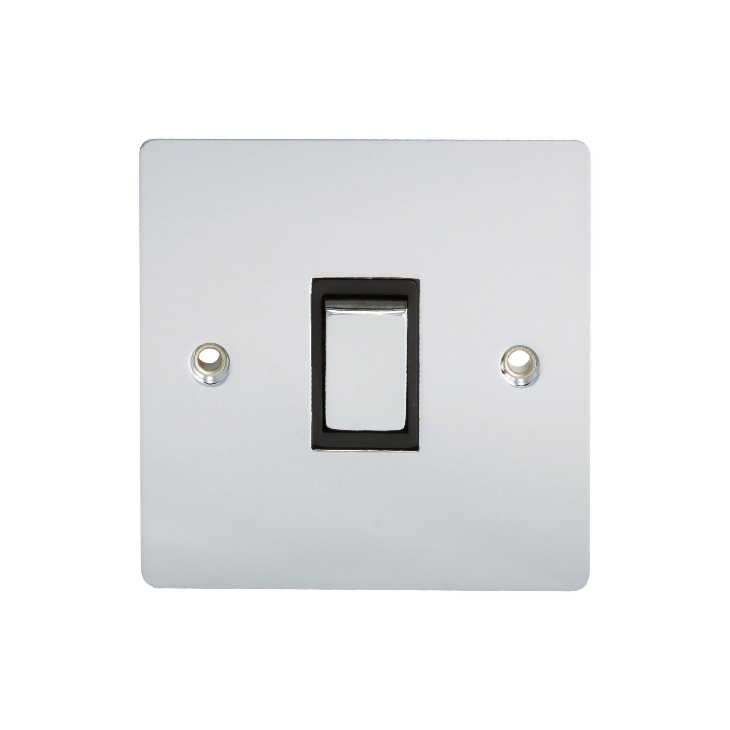 Holder Chrome 10A 2 way 1 gang Flat Light Switch | Tradepoint