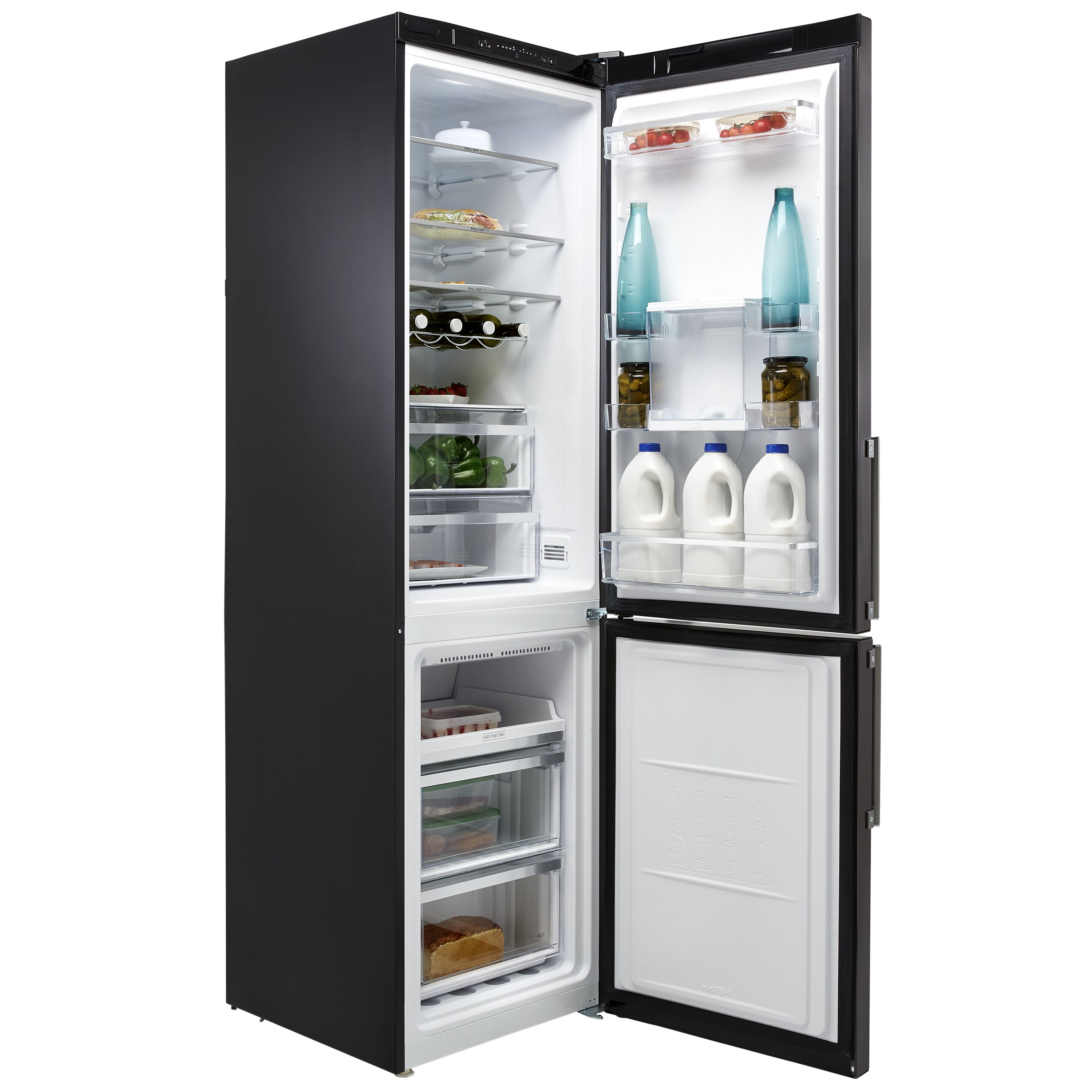 Hotpoint H7T911AKSHAQUA1_BK Freestanding Frost free Fridge freezer ...