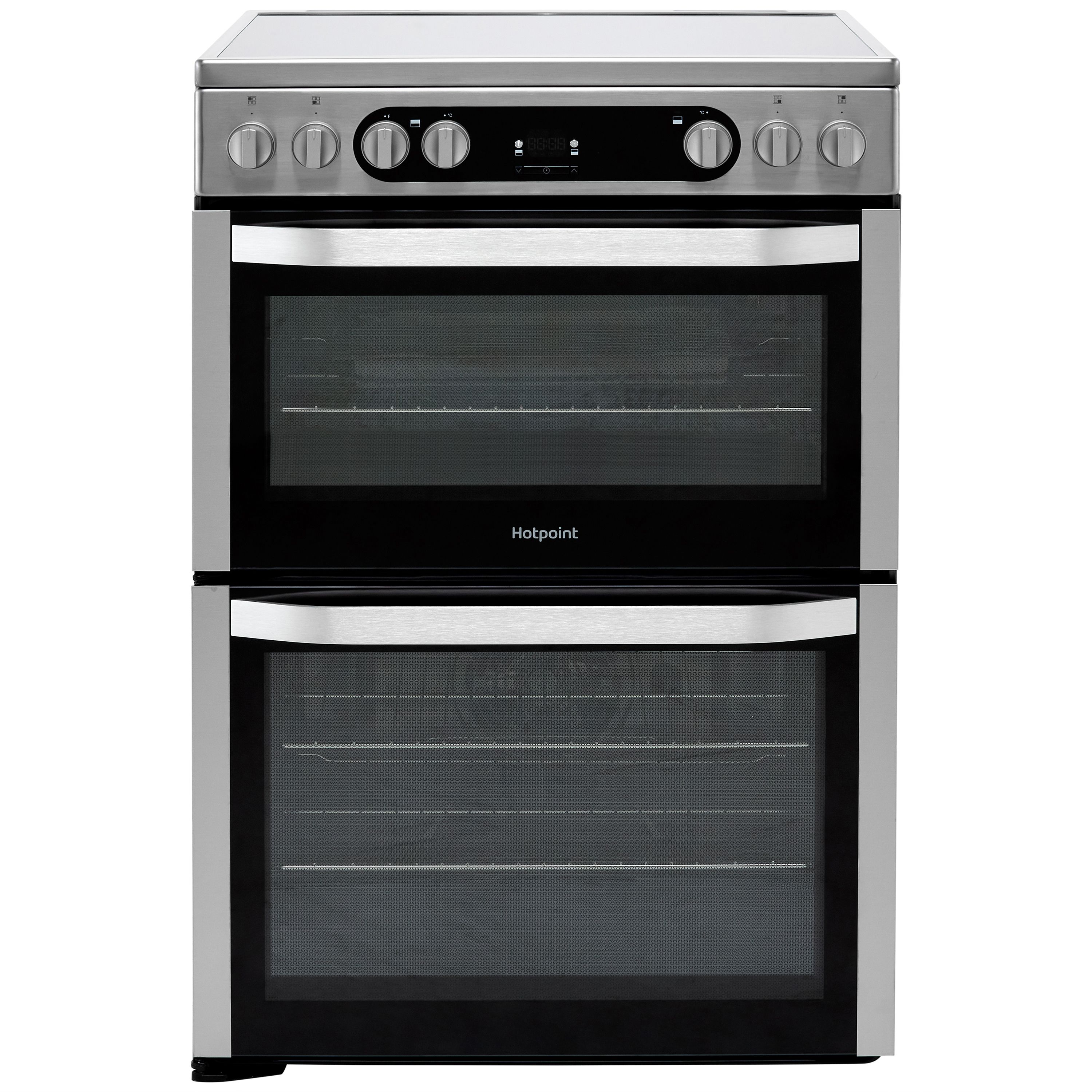 Hotpoint HDM67V9HCX/UK_SI 60cm Double Electric Cooker with Ceramic Hob ...