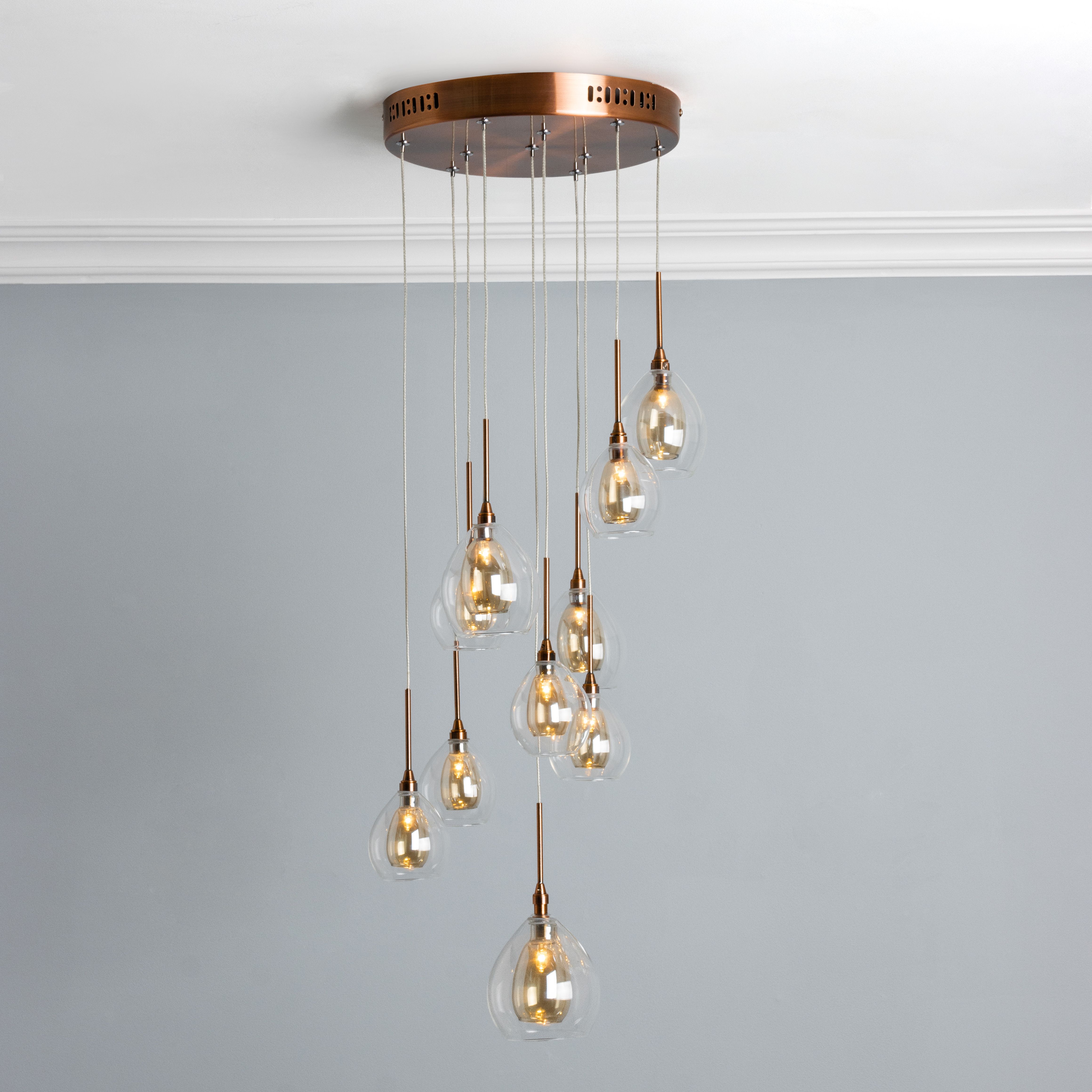 Inlight Batu Satin Metal Antique Copper effect Ceiling light | Tradepoint