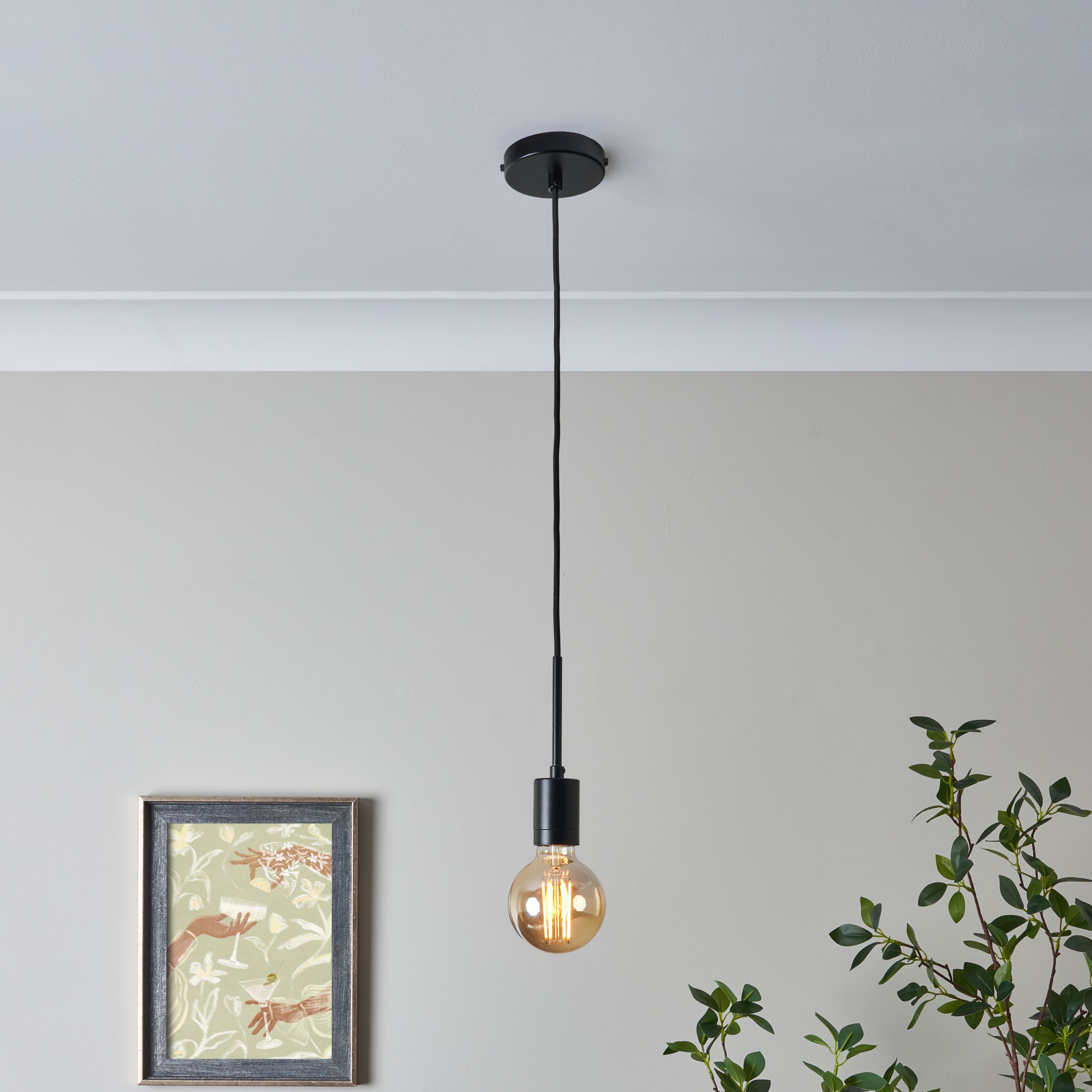 Inlight Mirim Black E27 Cable light set (L)880mm