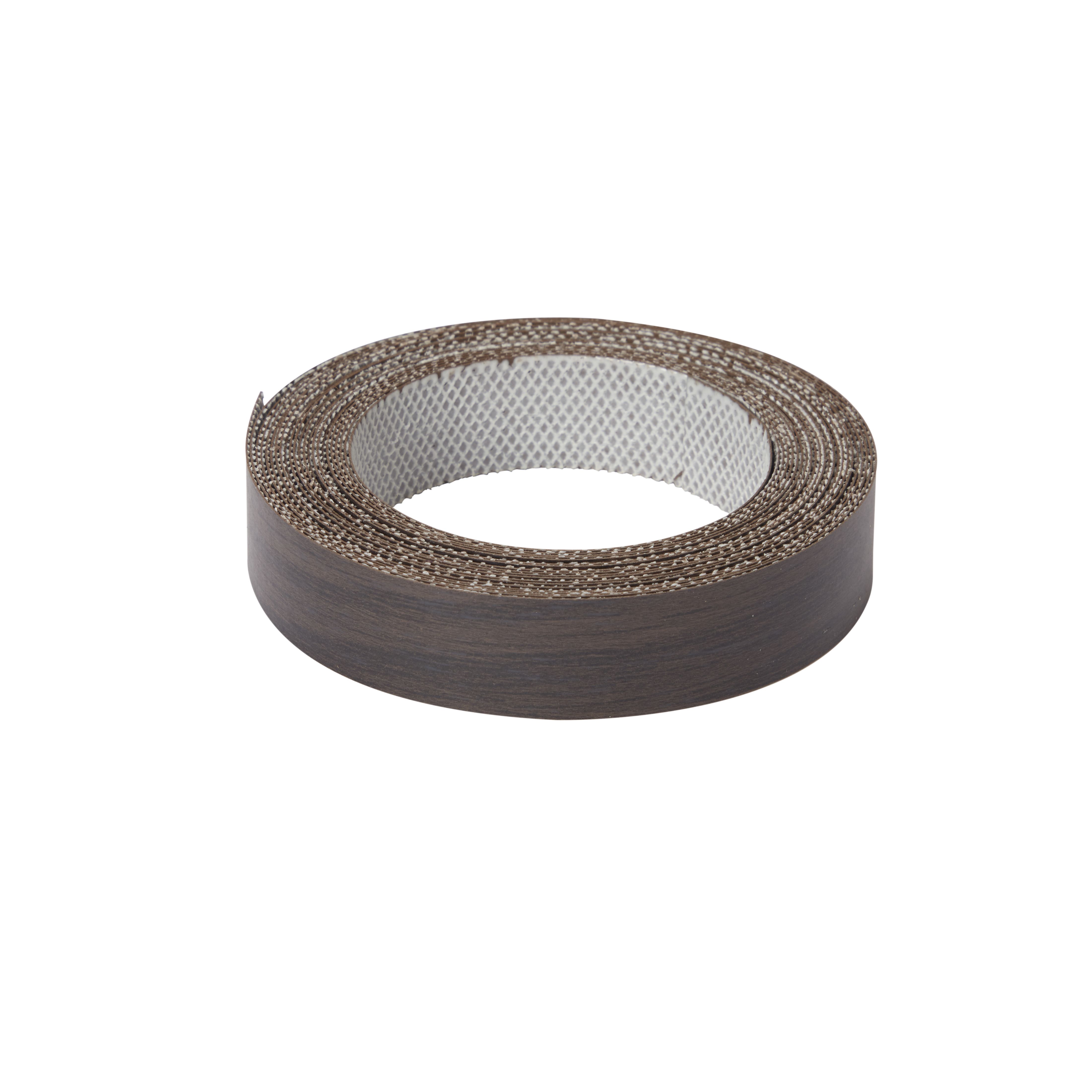 Iron on Pre glued Wenge effect Worktop edging tape, (L)5m (W)20mm