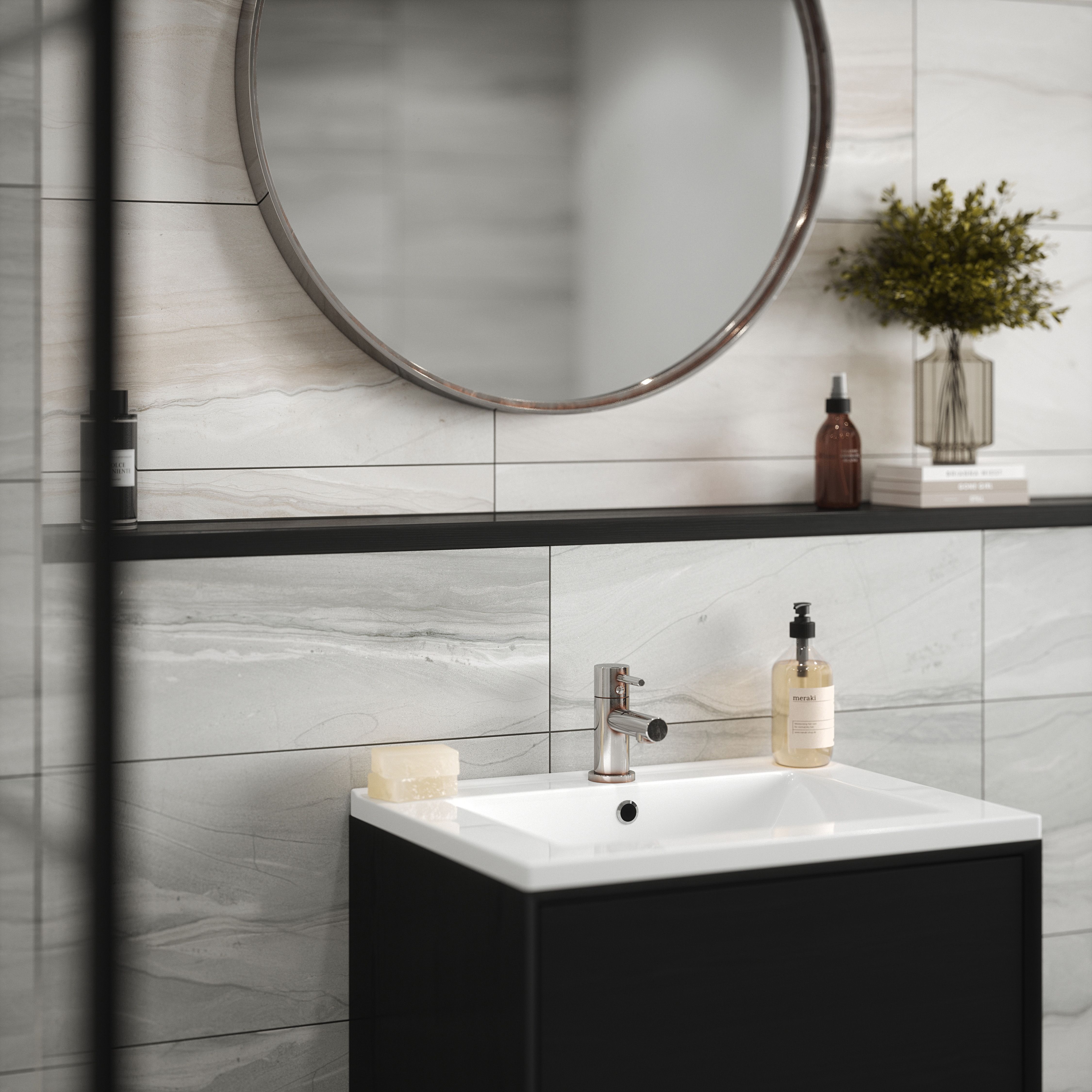 Johnson Tiles Sabana Sand Matt Stone effect Textured Ceramic Indoor ...