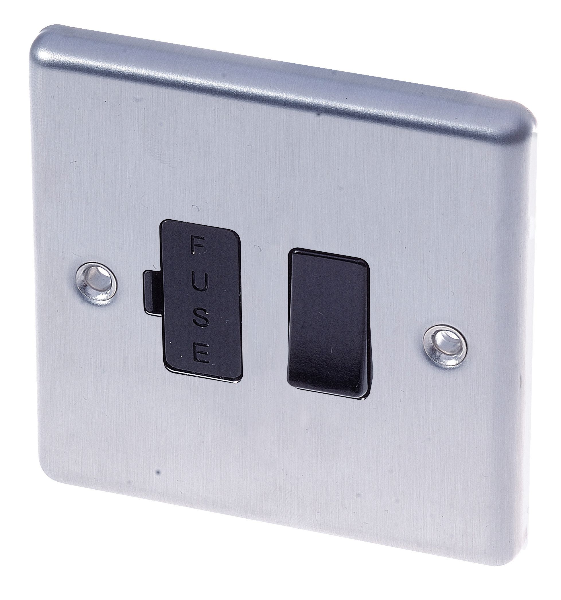 LAP Black 13A Raised rounded profile Switched Connection unit