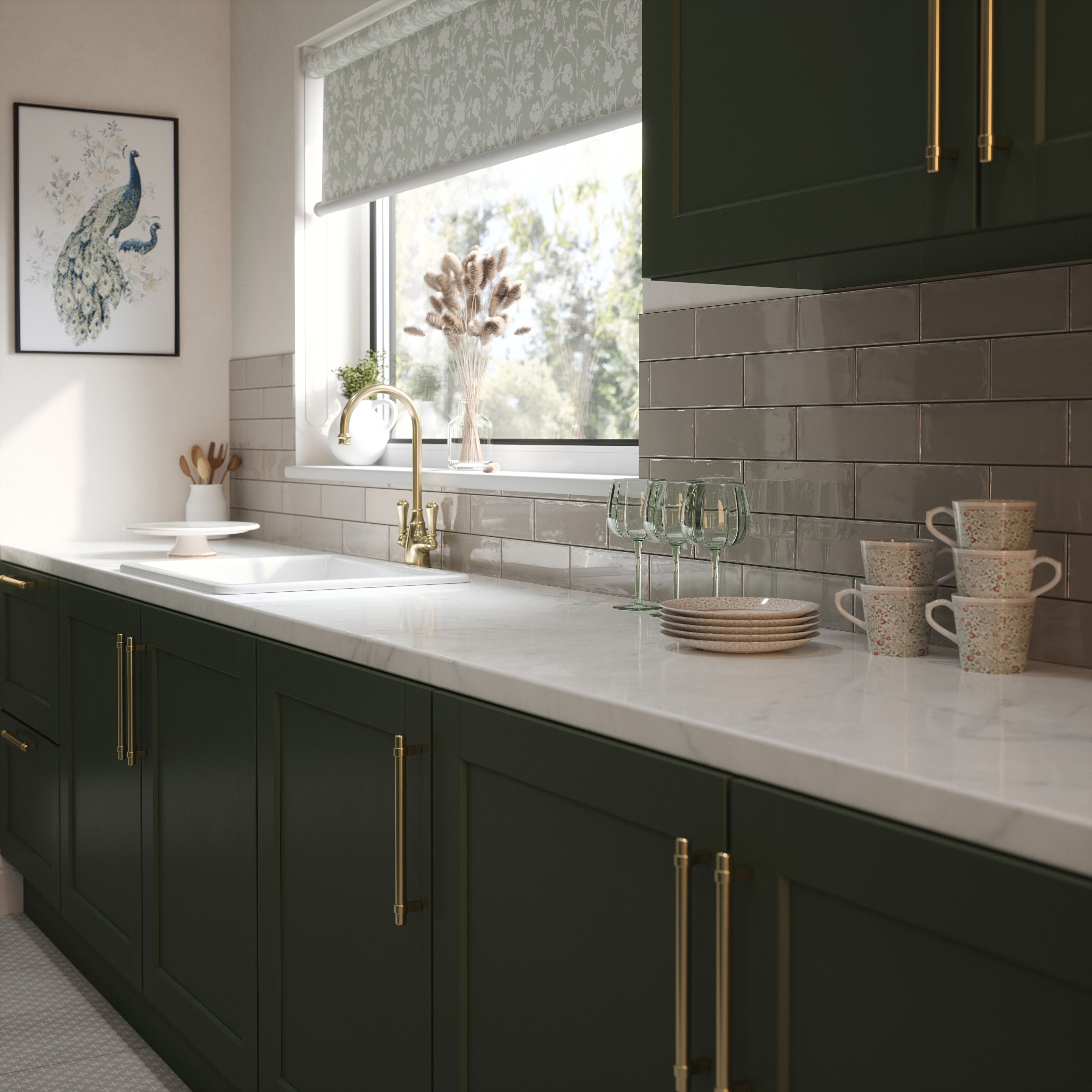 Laura Ashley Mason Dark Dove Grey Gloss Brick effect Textured Ceramic ...