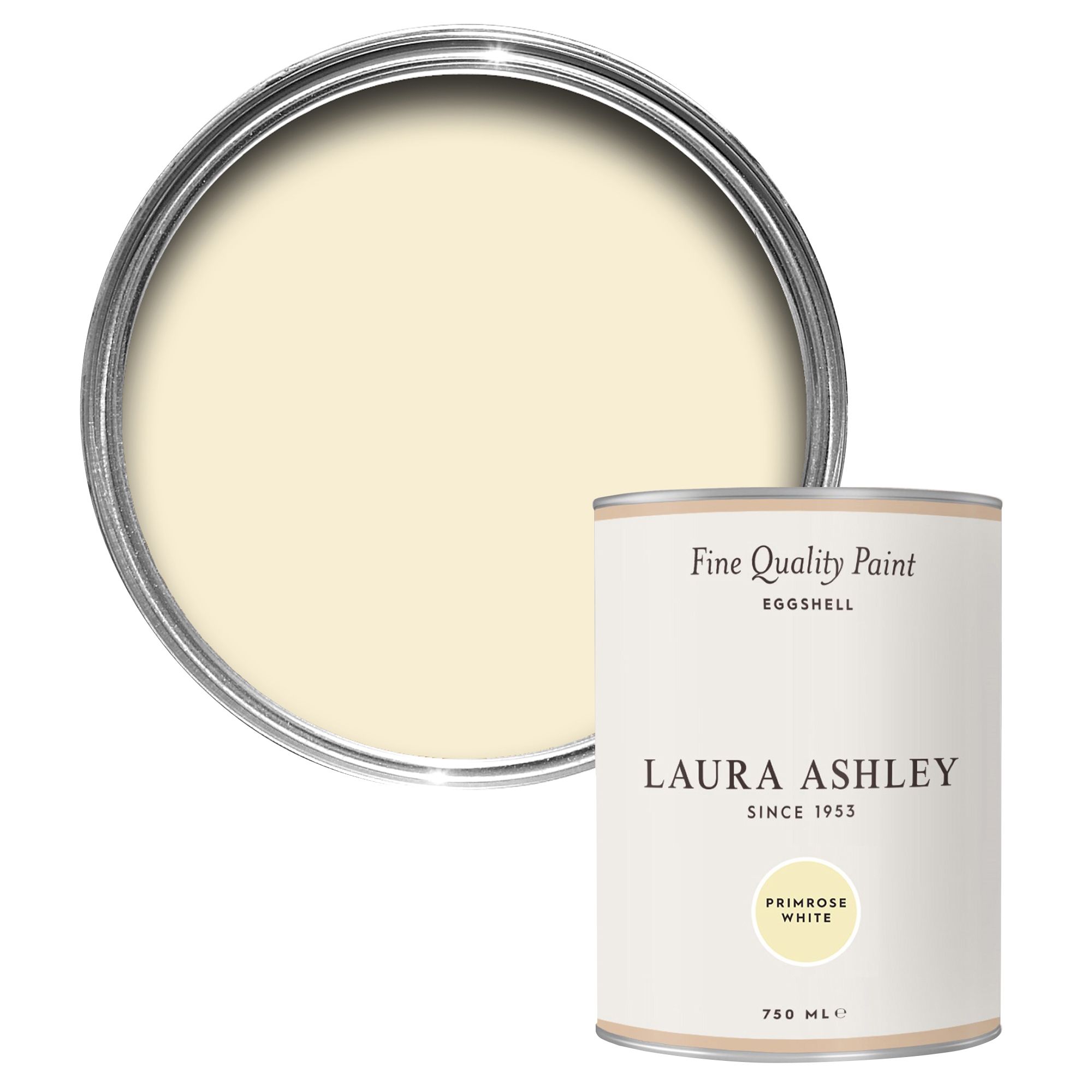 Laura Ashley Primrose White Eggshell Emulsion paint, 750ml