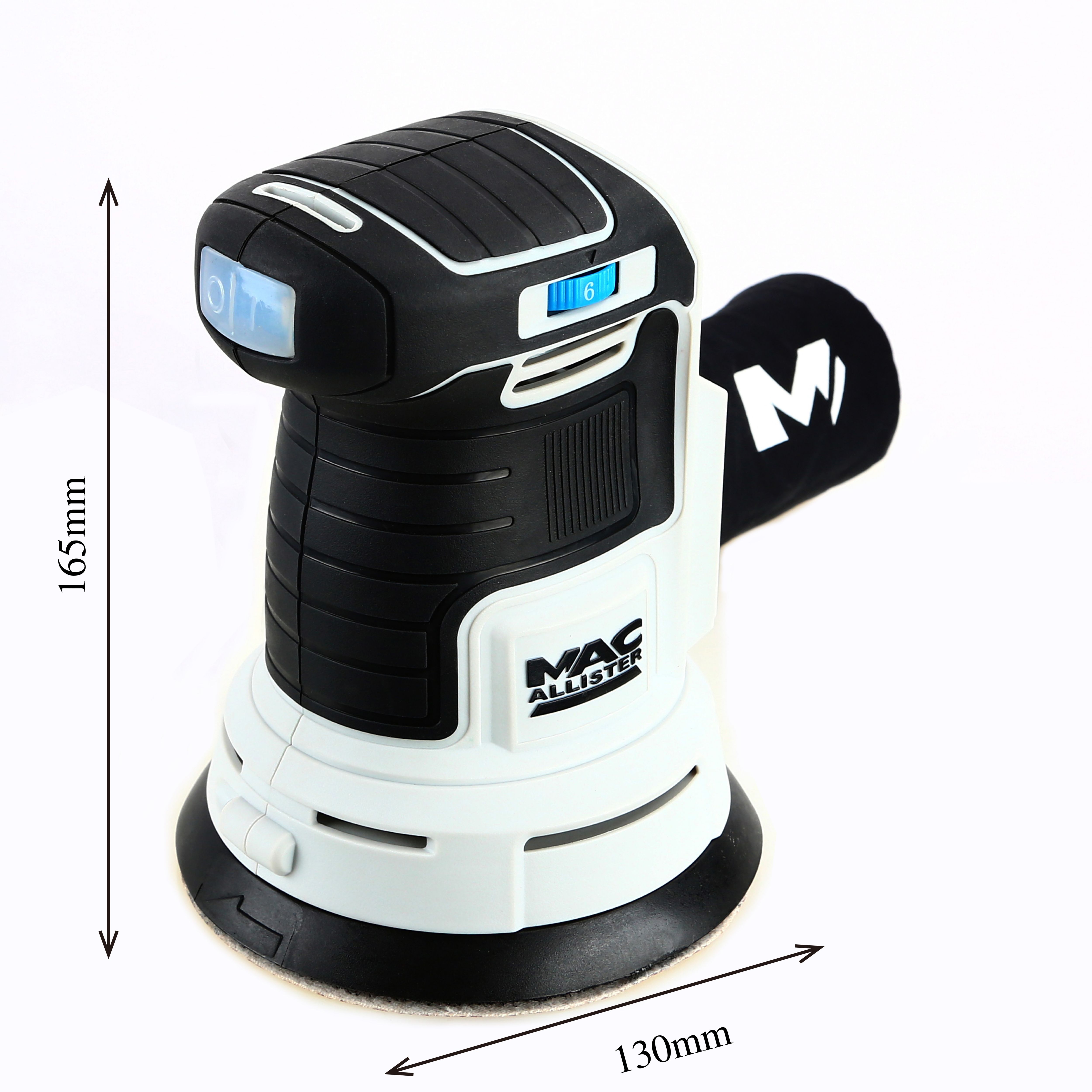 Mac Allister Solo 18V 125mm Li ion Cordless Random orbit sander MROS18 Li Bare unit