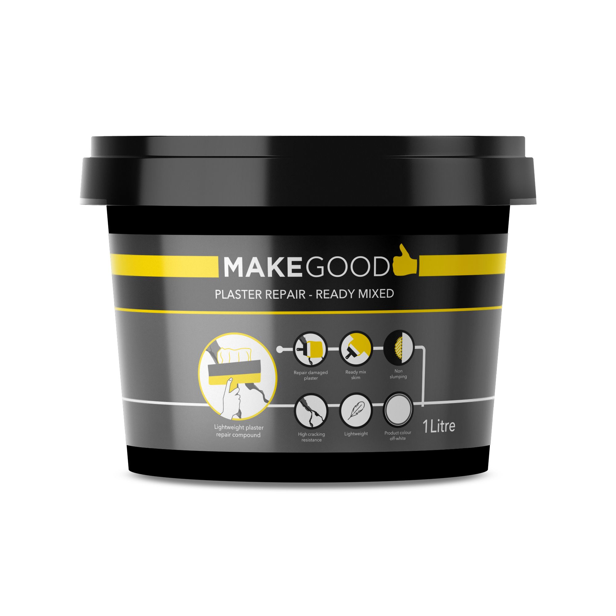 Make Good Plaster compound 1L Tub