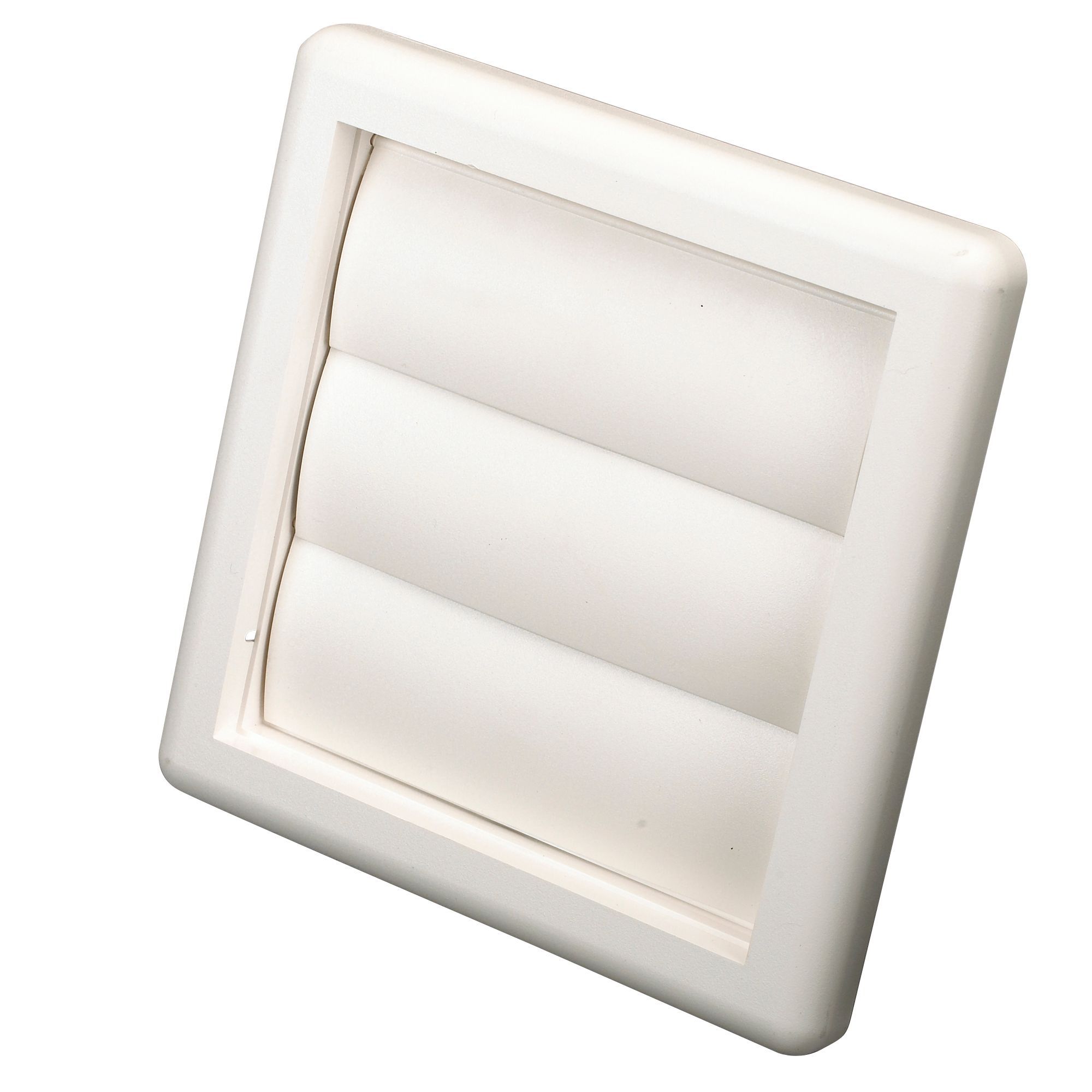 Manrose White Square Air vent & gravity flap, (H)140mm (W)140mm ...