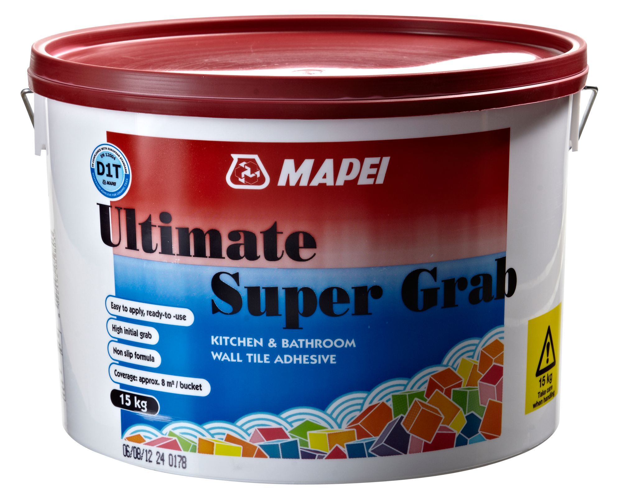 Mapei Ultimate super grab Ready mixed Tile Adhesive, 15kg | Tradepoint