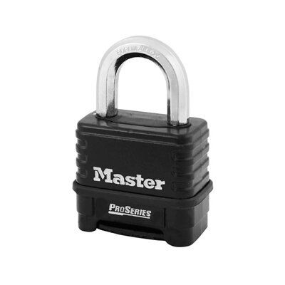 Master Lock Pro-Series Black Steel Combination Padlock (W)57mm | Tradepoint