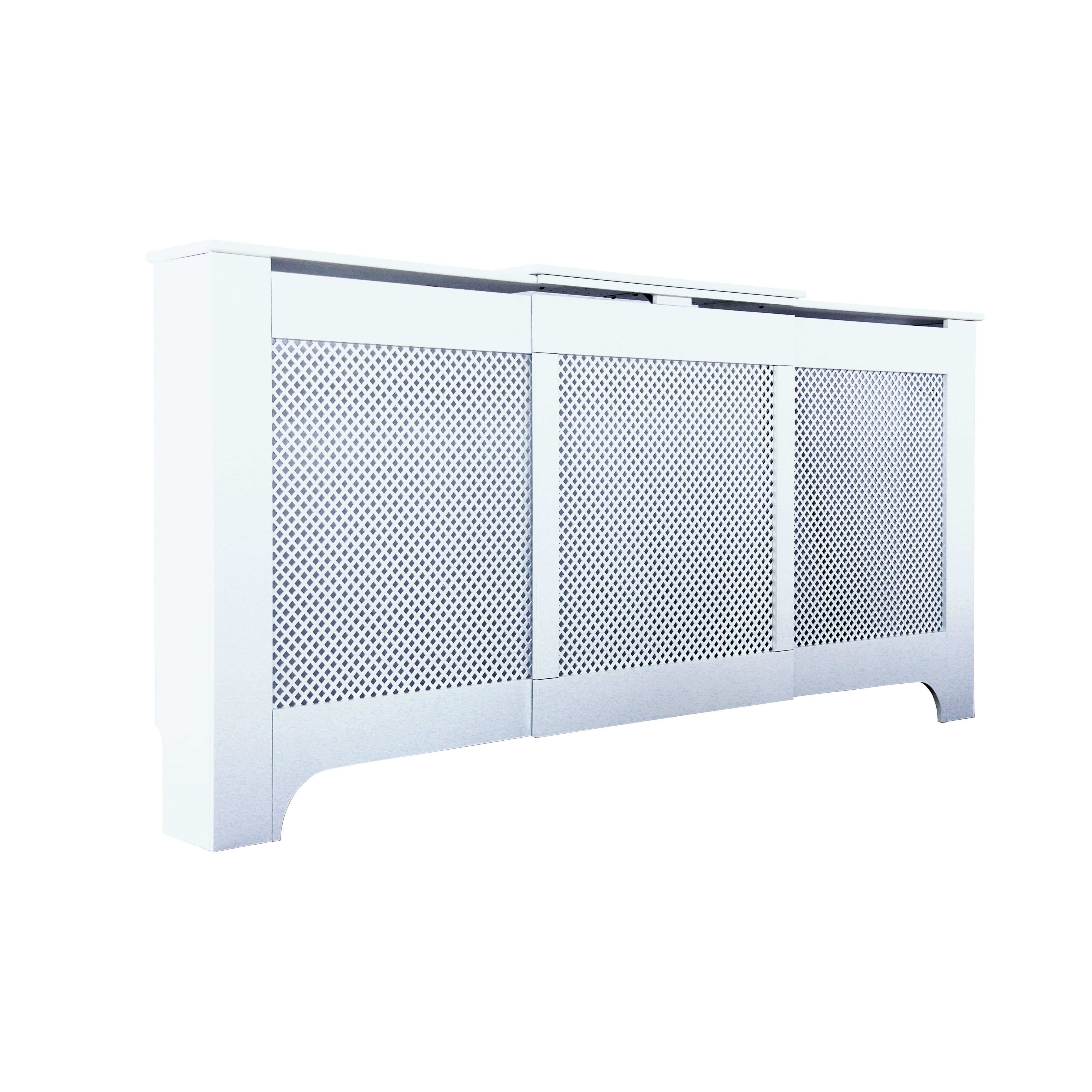 Mayfair Medium - large White Adjustable Radiator cover | Tradepoint