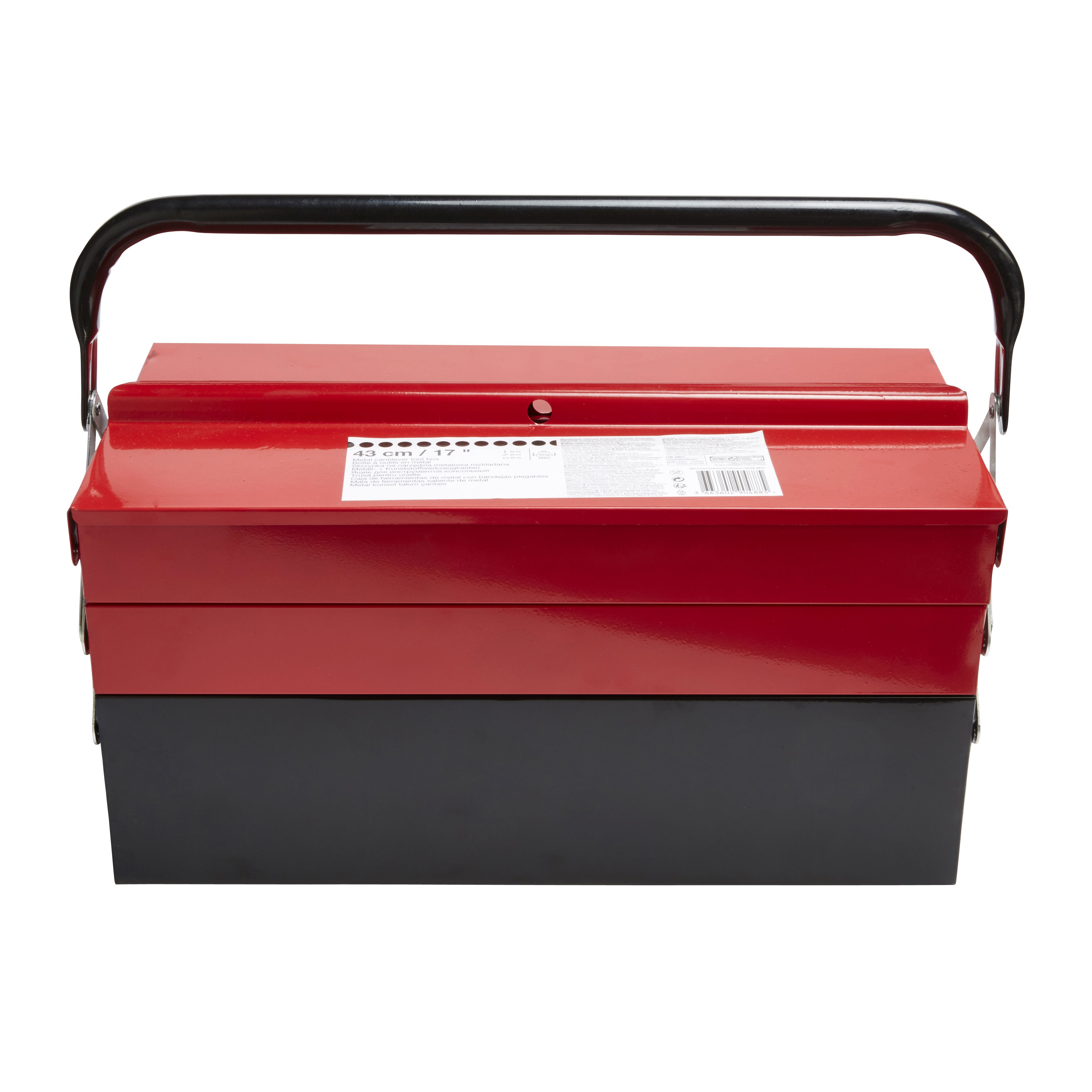 Metal 5 compartment Toolbox (L)430mm (H)225mm