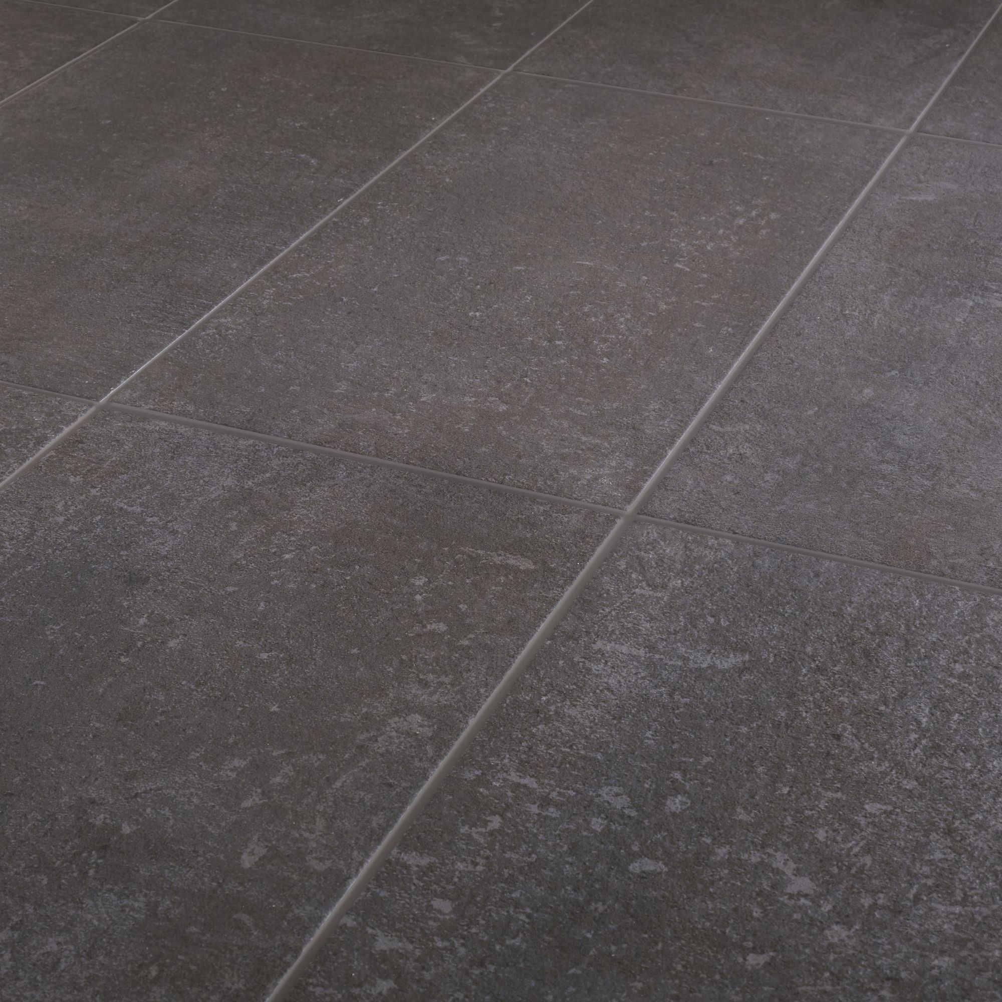 Metal ID Anthracite Matt Flat Concrete effect Porcelain Wall & floor ...