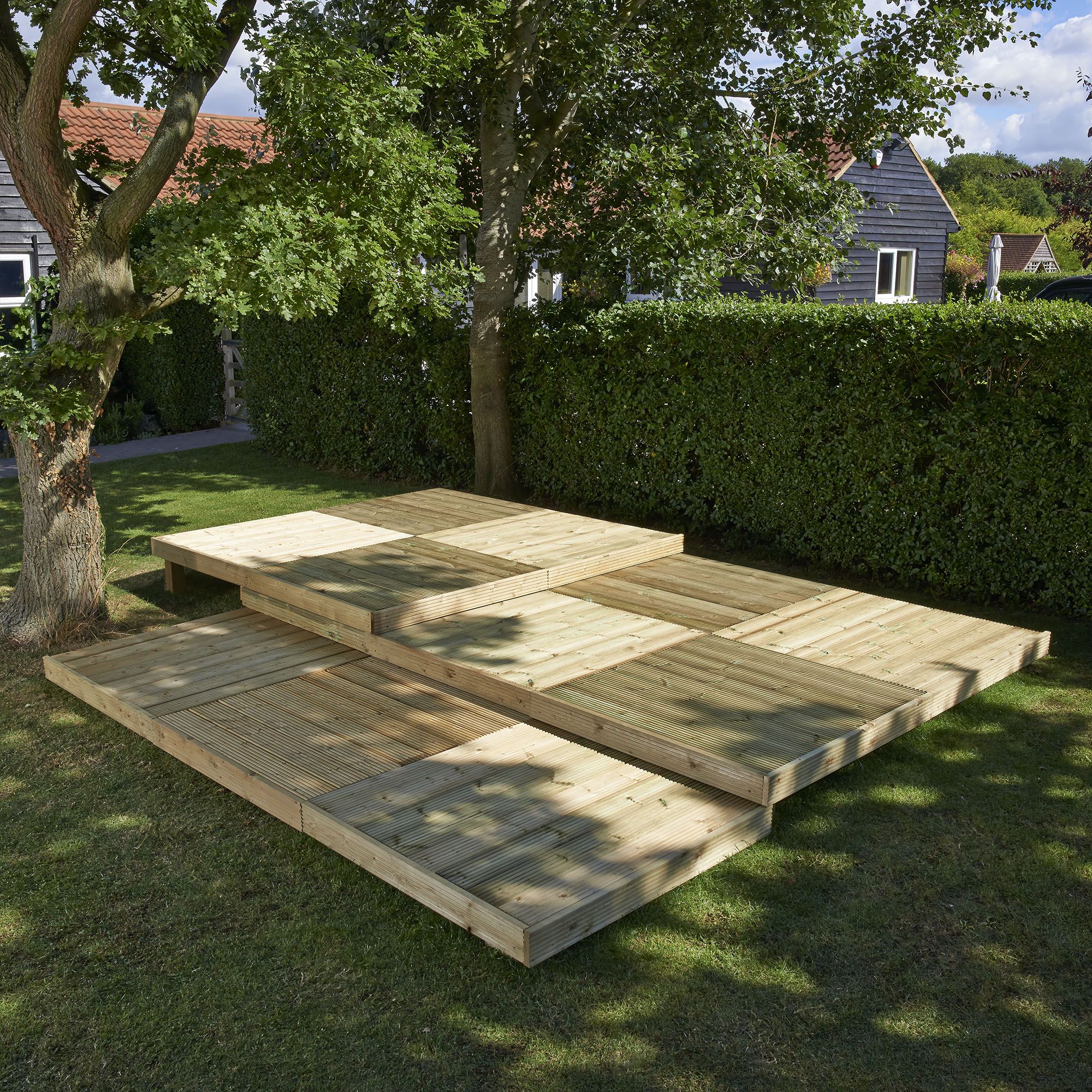 Metsä Wood Deck² Easy build Spruce Modular deck system, 5.76m²