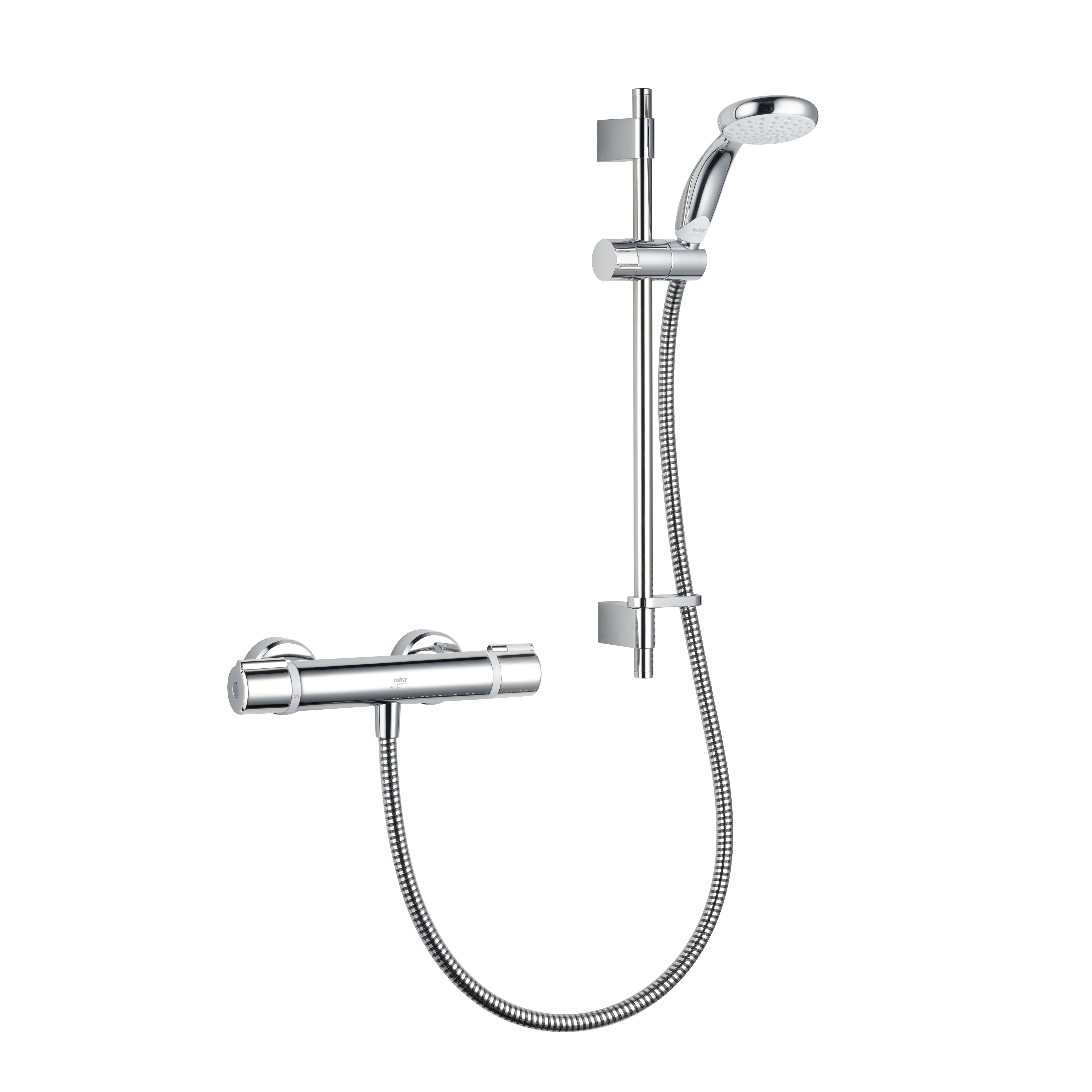 Mira Reflex Single-spray pattern Chrome effect Thermostatic Mixer ...