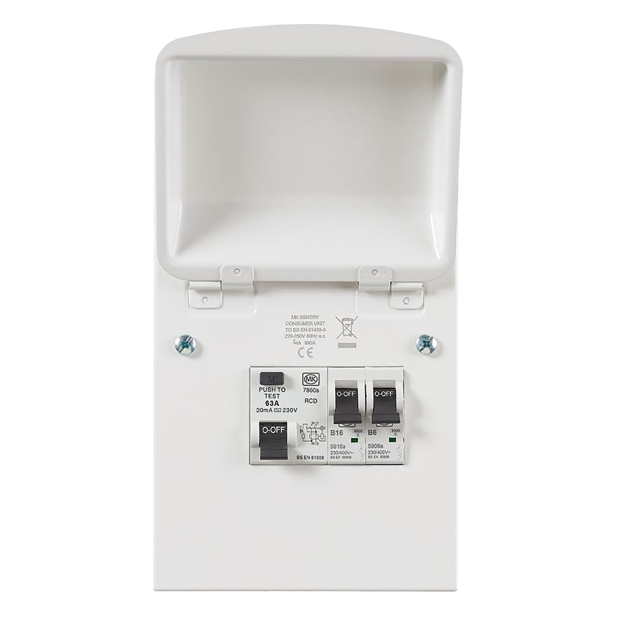 MK 63A 4-way Consumer unit