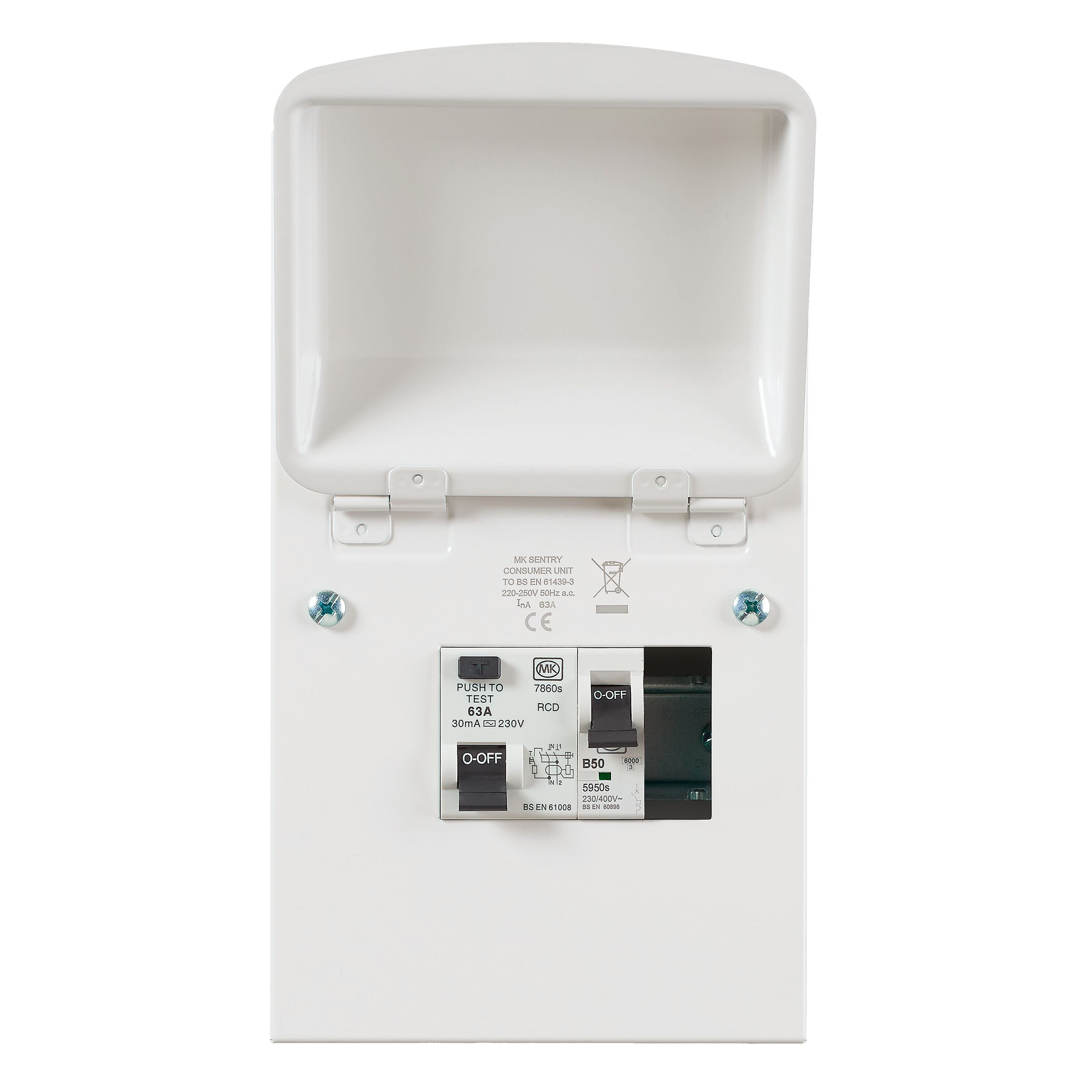 MK 63A 4-way Shower Consumer unit