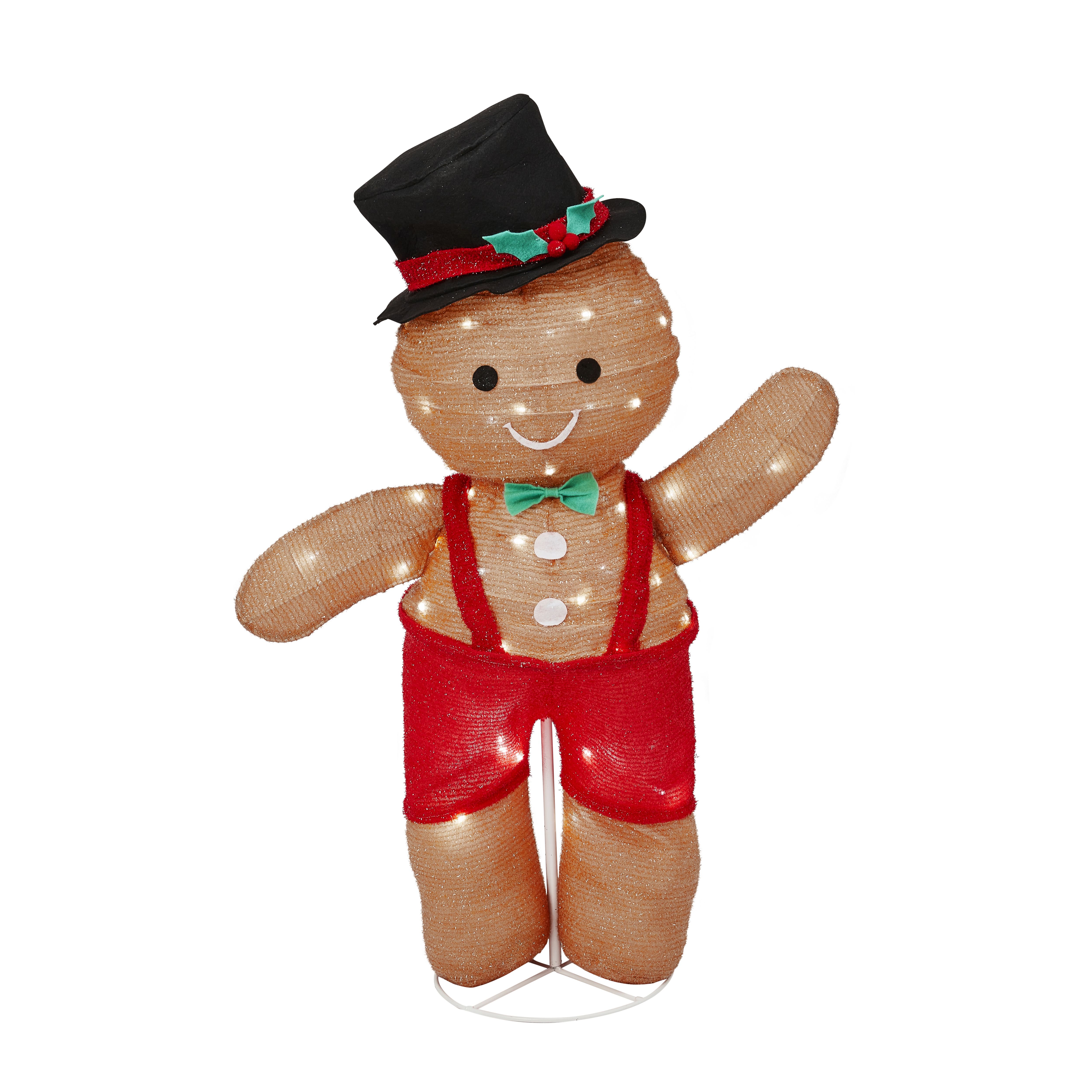 Multicolour Pop up Gingerbread man LED Electrical christmas decoration ...