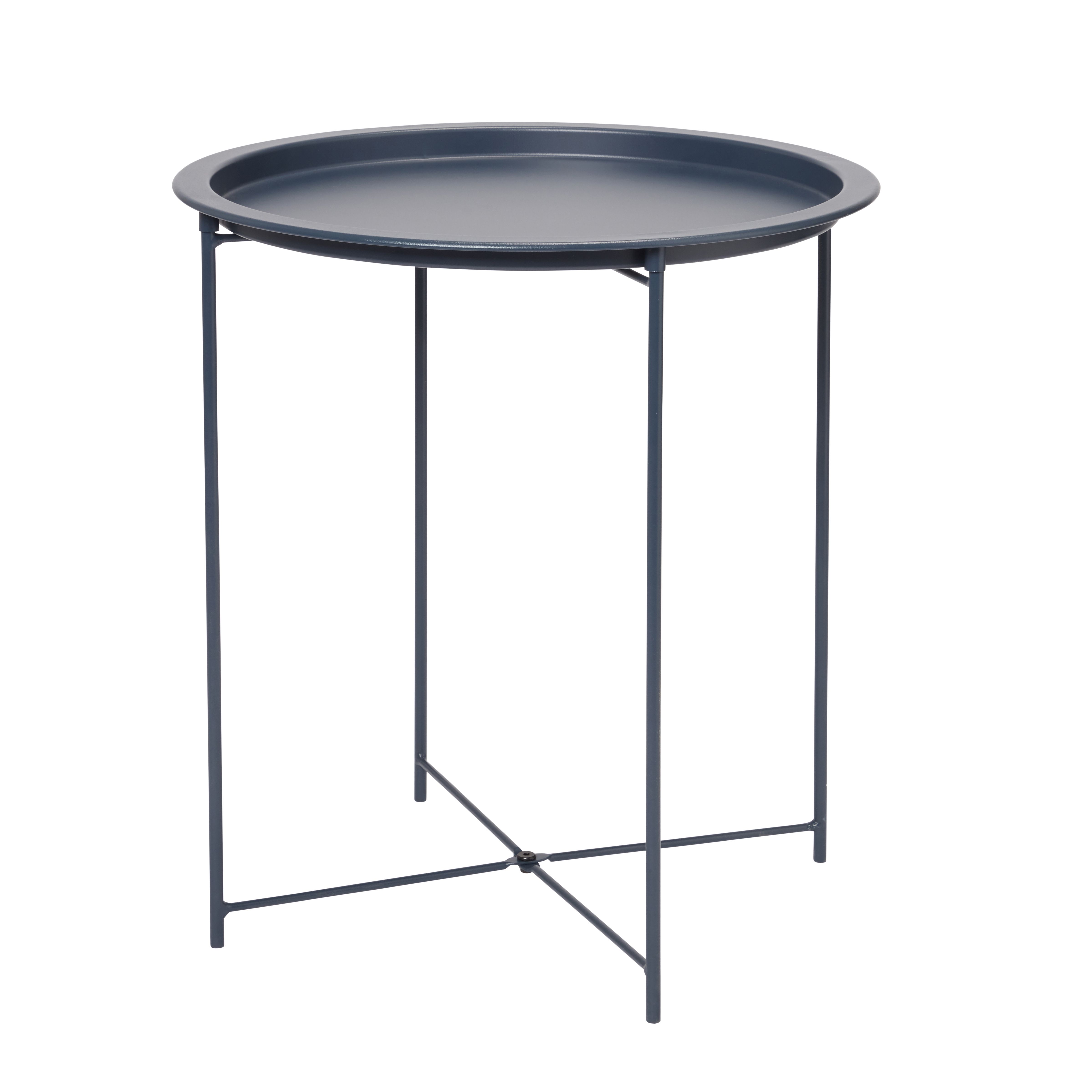 Navy Tray table (H)50cm (W)47cm | Tradepoint