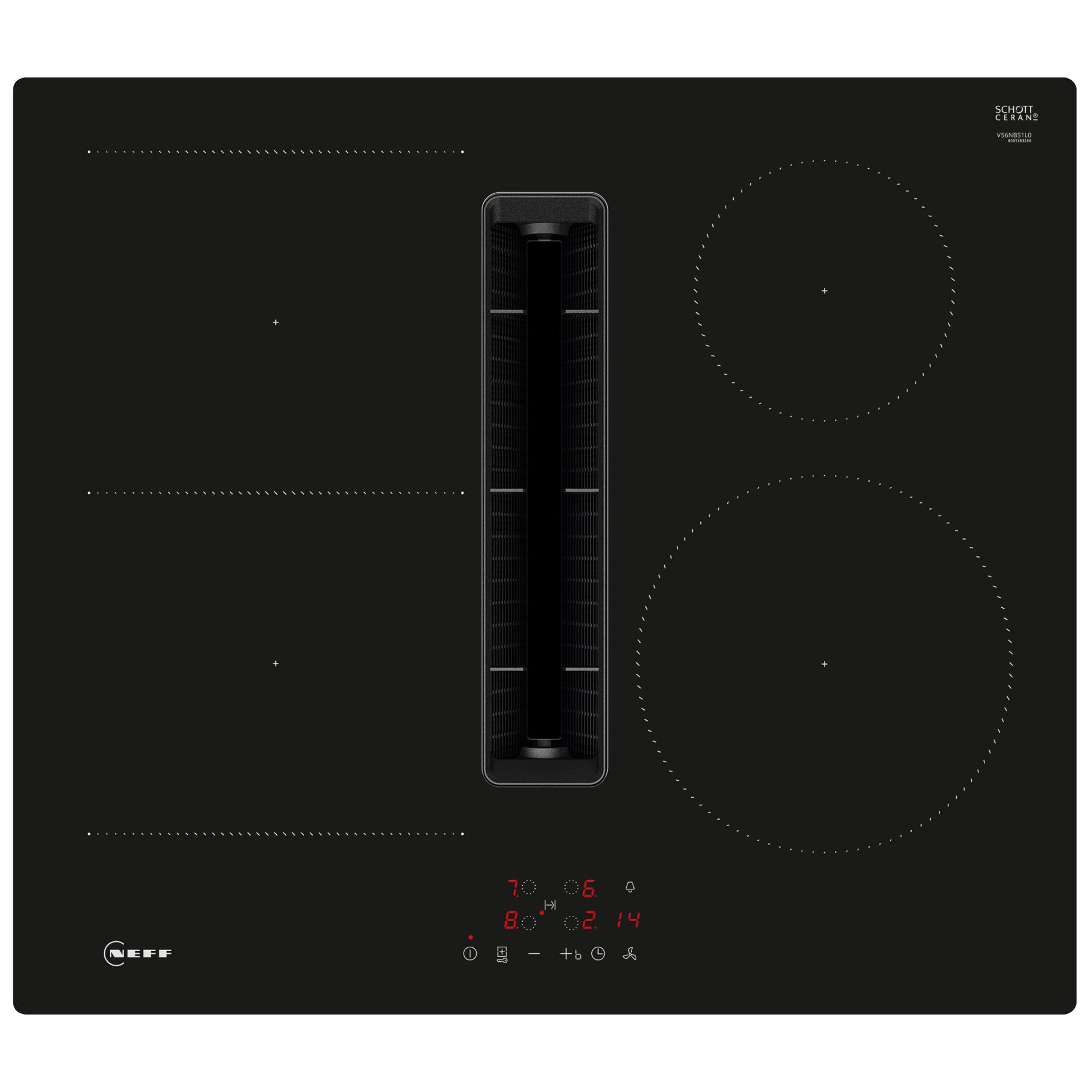 NEFF N50 V56NBS1L0 59.2cm Induction Venting Hob - Black