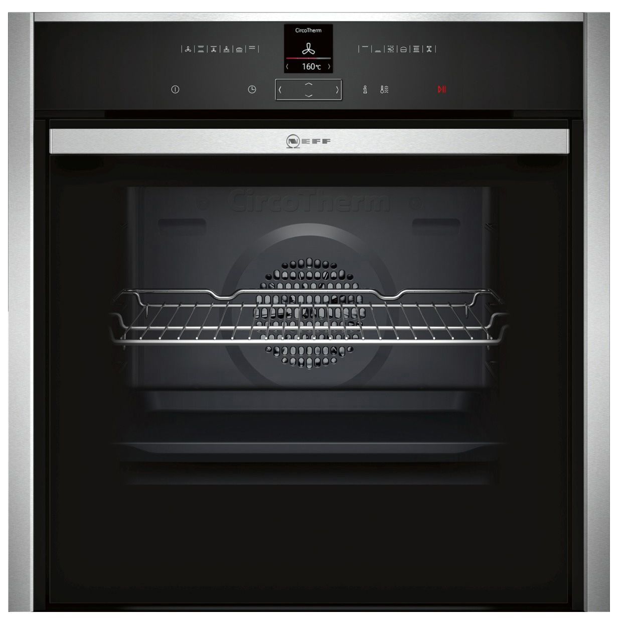 NEFF Slide&Hide B57CR22N0B Built-in Single Pyrolytic Oven - Stainless ...
