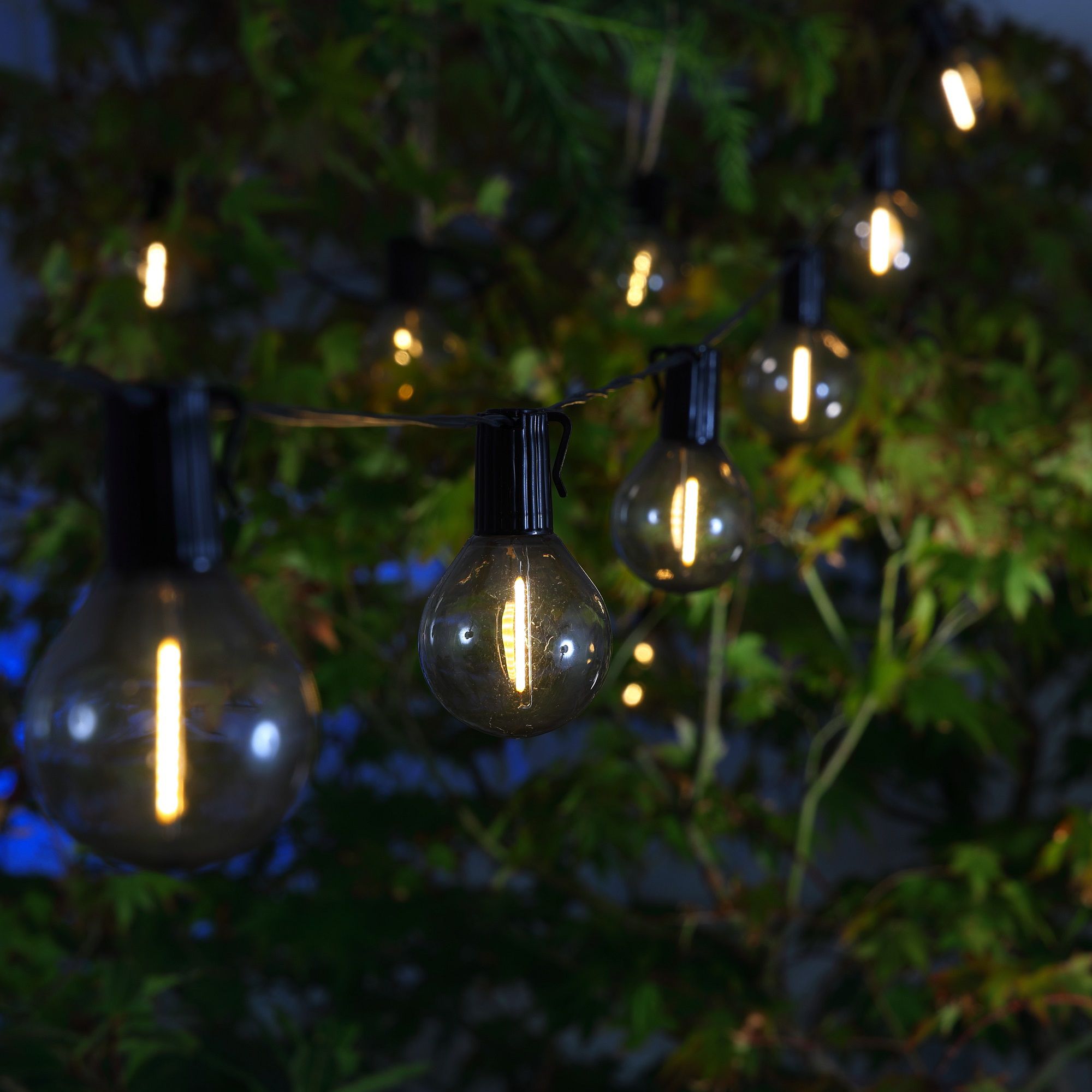 Noma Connectable Festoon Smoked Glass Plastic Festoon Mains-powered ...