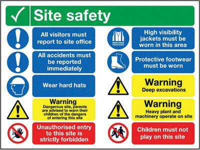 Plastic Safety sign, (H)600mm