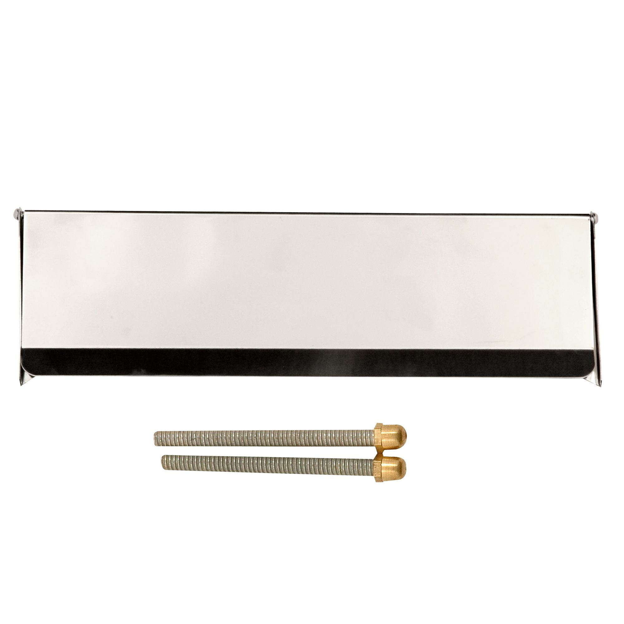 Polished Chrome effect Metal Letter plate | Tradepoint